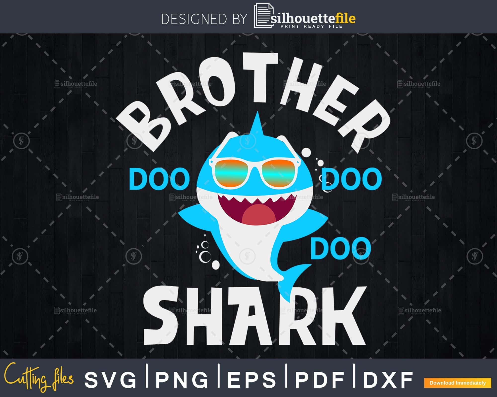 Brother Shark Doo Doo Doo Svg cricut printable digital cut files ...