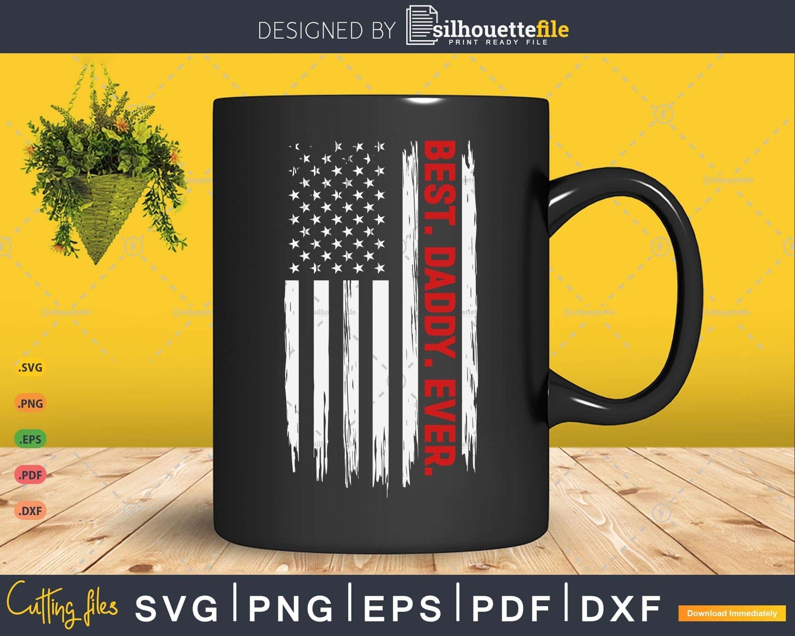 American Flag Red Line Firefighter Best Daddy Ever Vector T-shirt ...