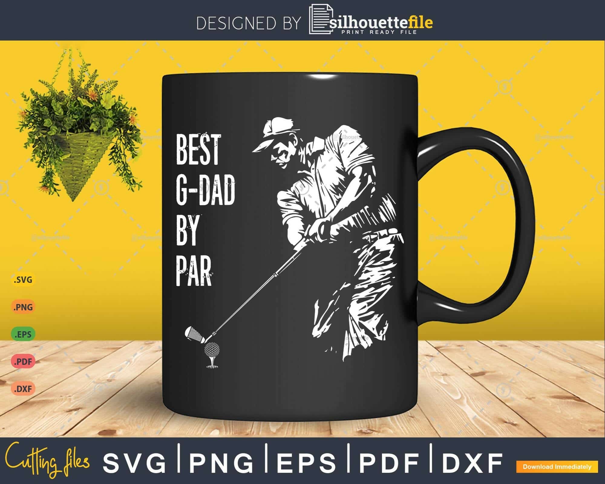 Best G-Dad By Par Golf Lover Gift Svg T-shirt Design | Silhouettefile