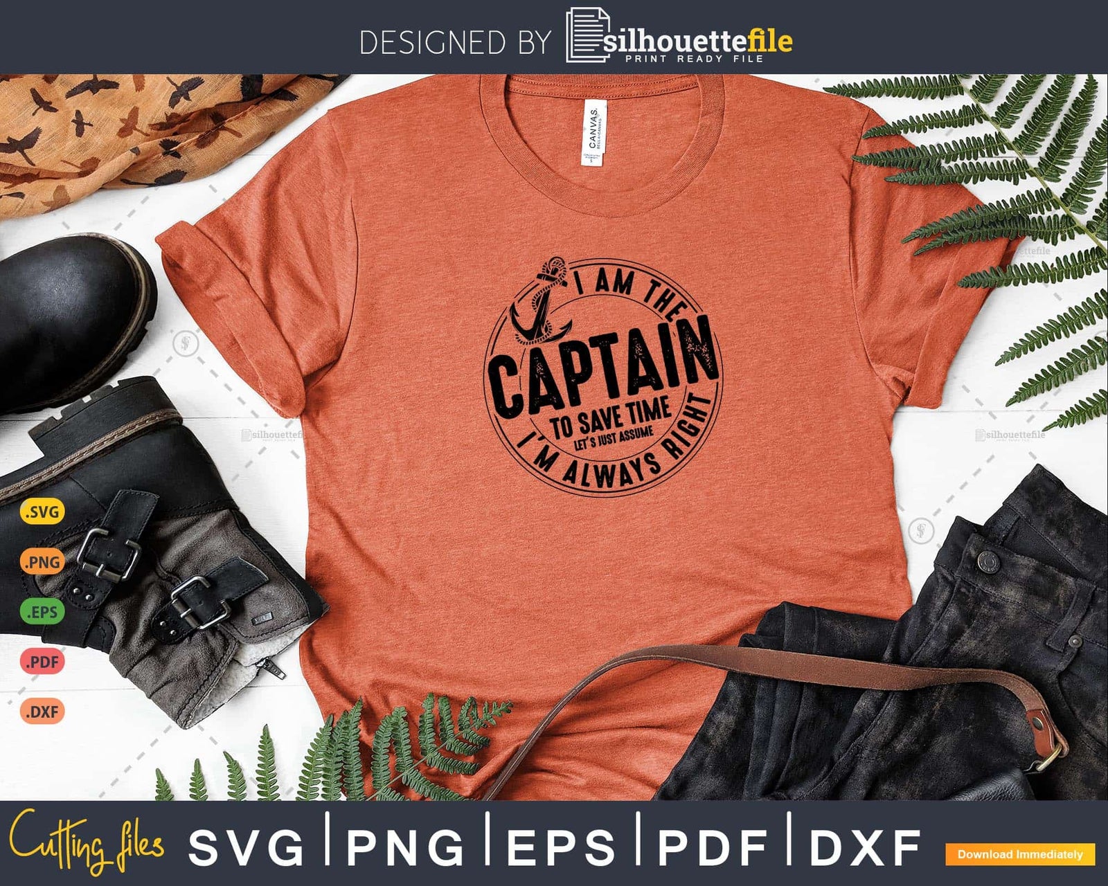 Cool Captain Art Boat First Mate Ship Boating T-Shirt Design ...