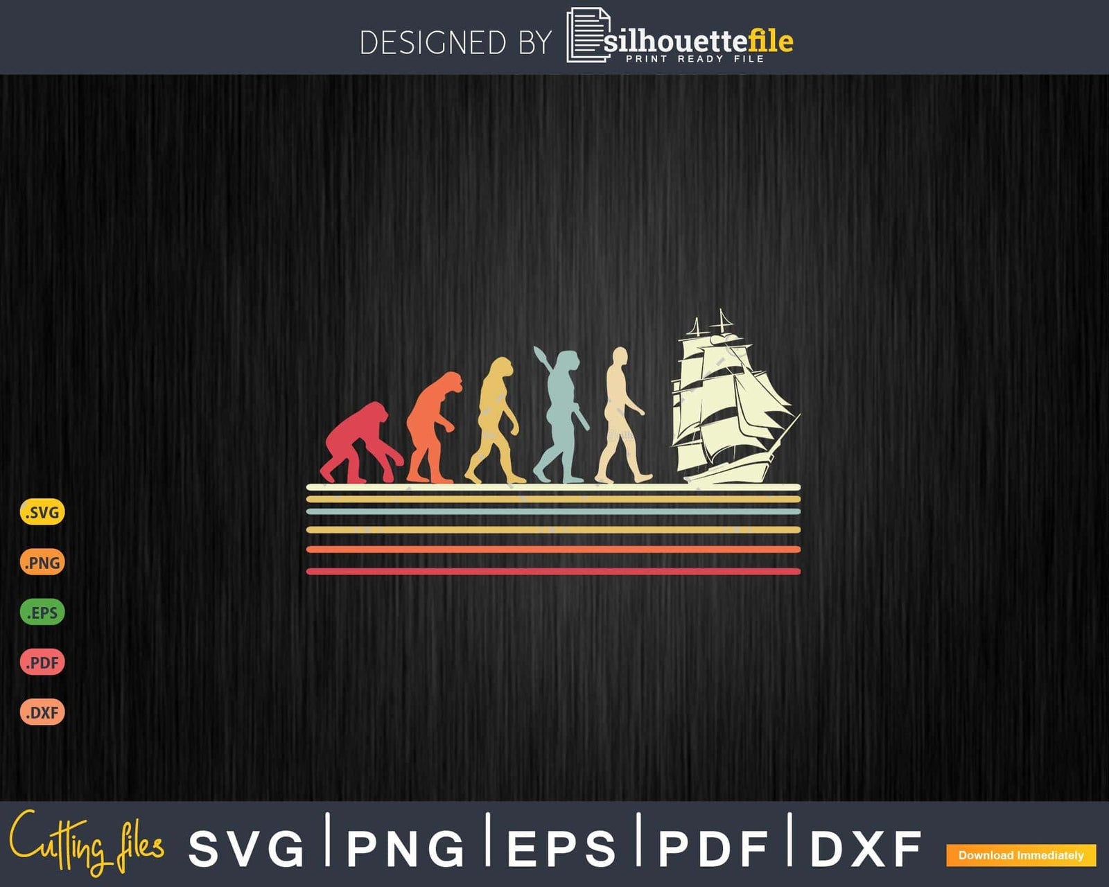 Evolution of the Sailor Funny Retro Sailing Evolution Svg Cricut Shirt ...