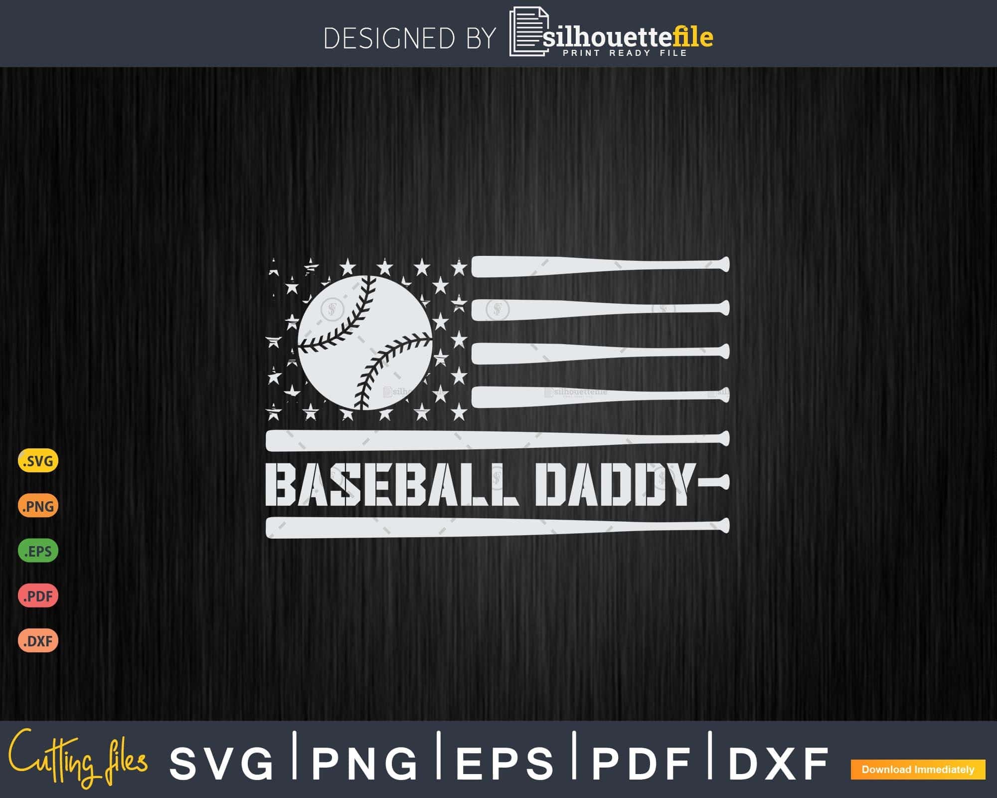 Fathers Daddy Baseball Daddy Gifts Coach Baseball Png Svg Cut Files ...