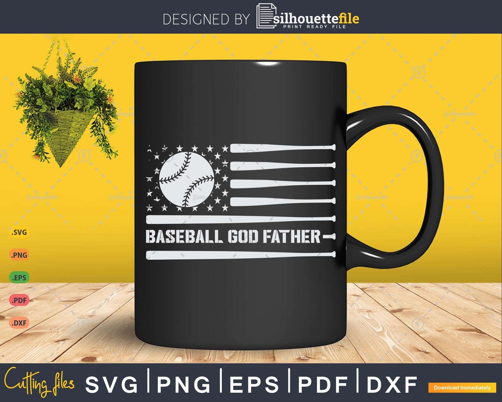 Fathers Day Baseball God Father Gifts God Father Baseball Png Svg Cut ...