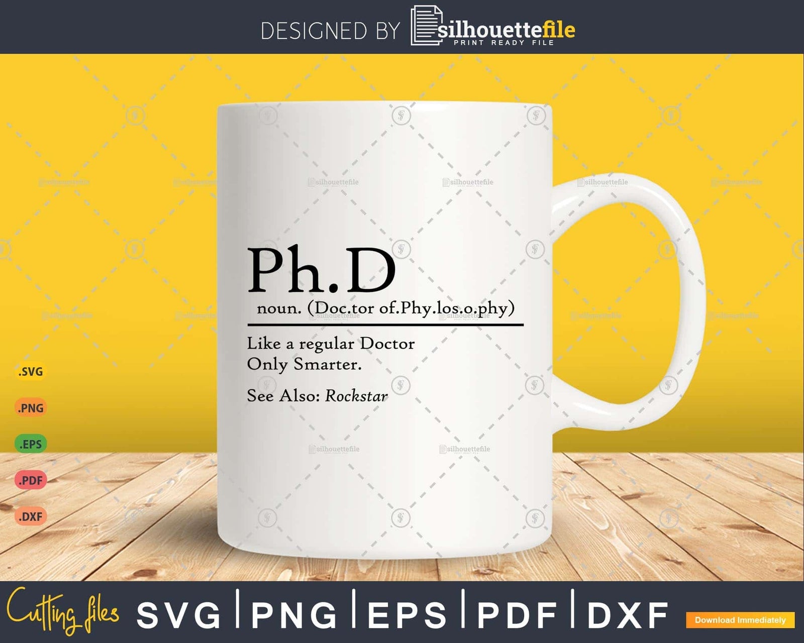 PhD Candidate Tee Definition Graduation Student | SilhouetteFile