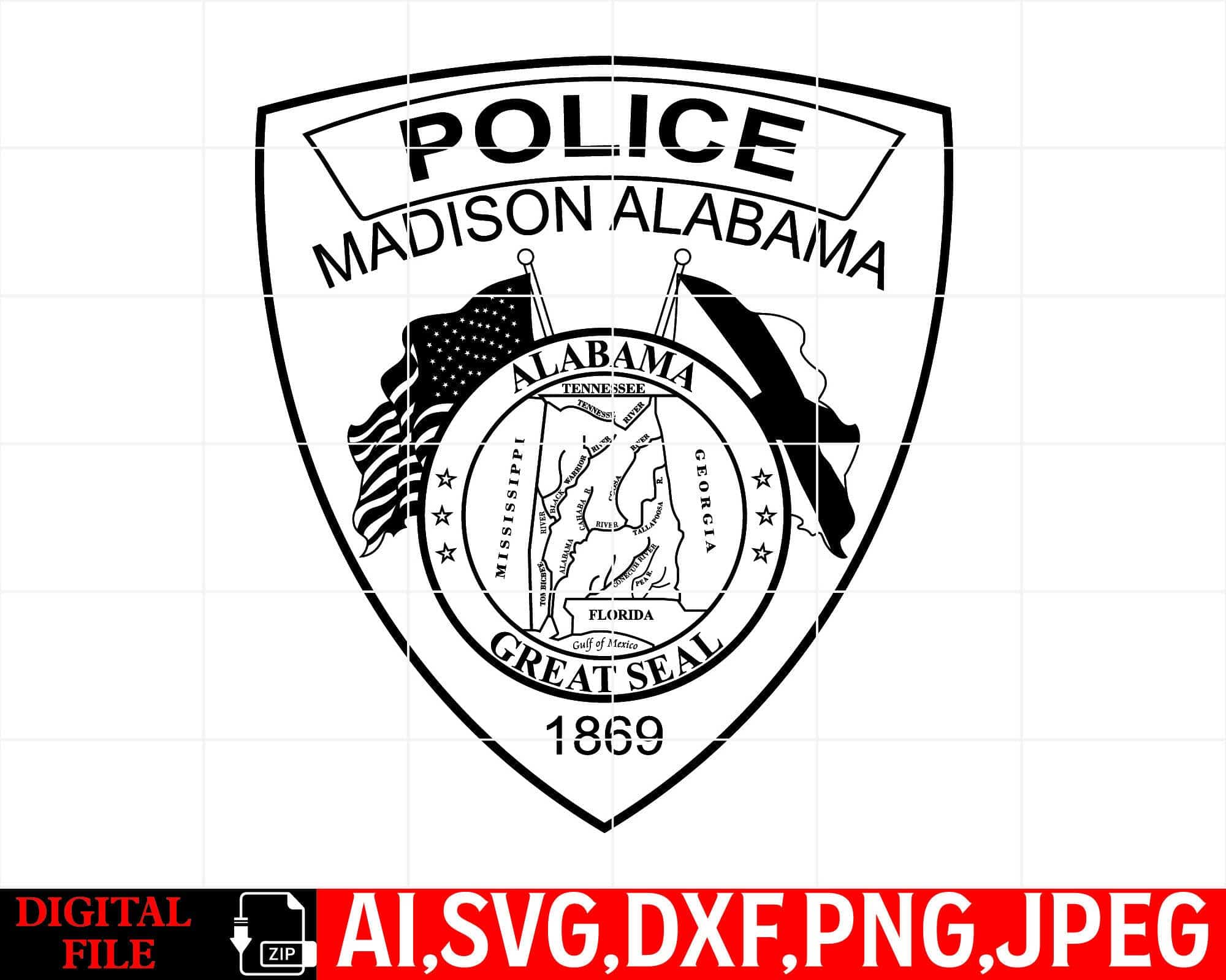 Police Madison Alabama | Silhouettefile