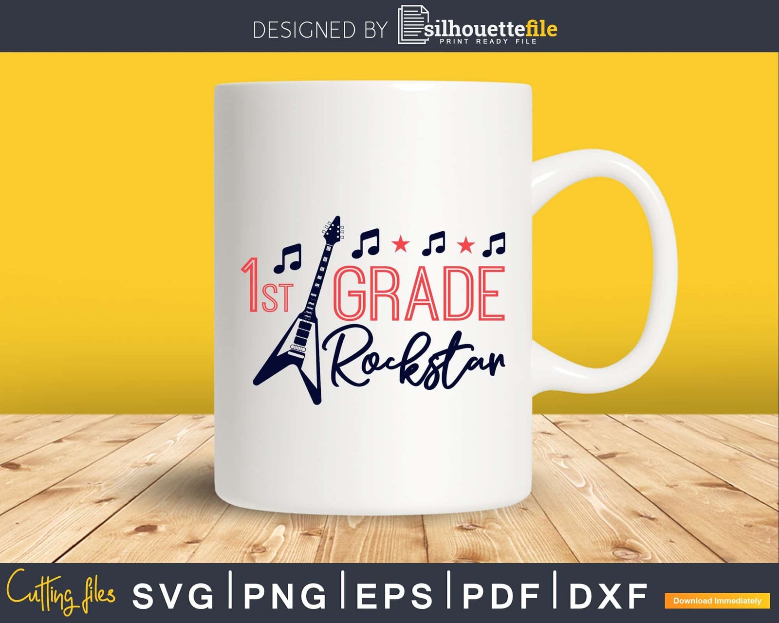 1st Grade Rockstar Svg Back to School Svg Designs Cricut Cut ...