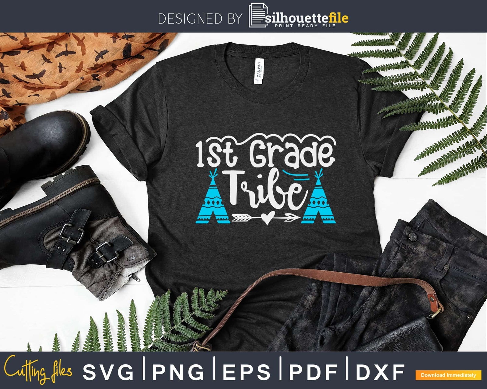 1st Grade Tribe Svg Backto School Svg Silhouette Cricut Cut files ...