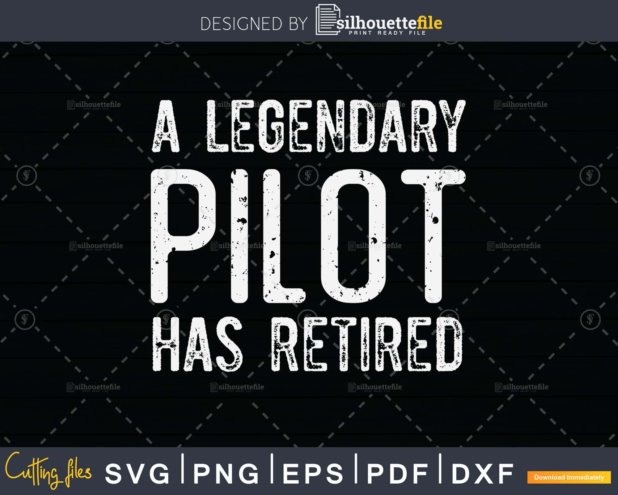 A Legendary Pilot Has Retired Funny Retirement Copilot svg | Silhouettefile