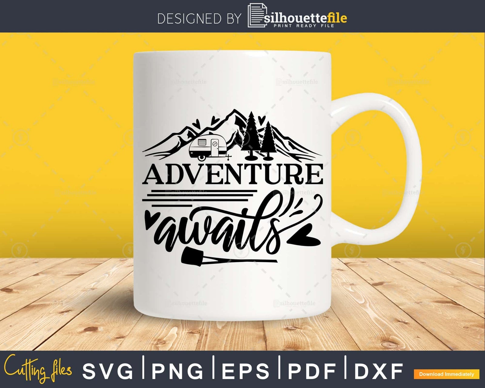 Adventure awaits camping svg cricut craft cut printable files ...