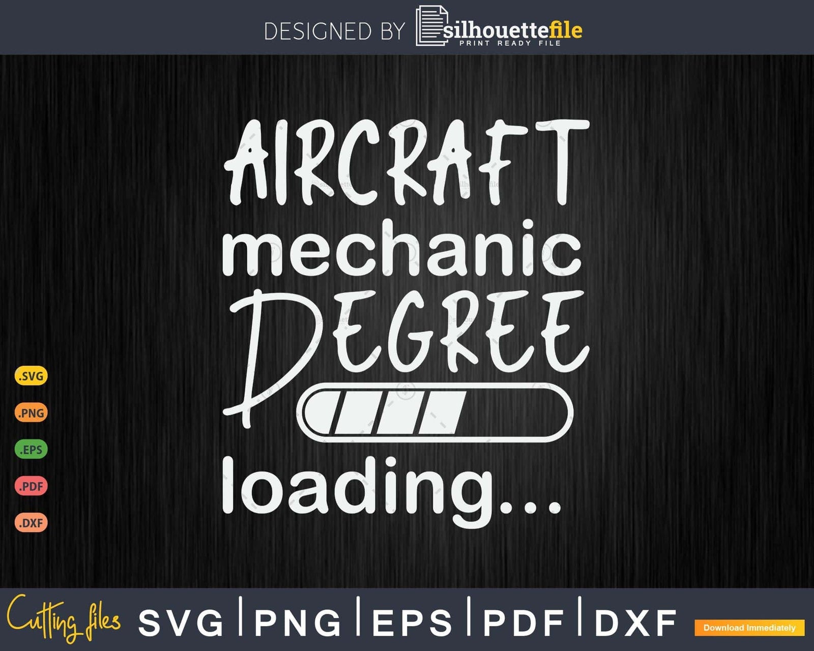 Aircraft Mechanic Degree Loading Funny Graduation Svg Cricut Cut Files ...