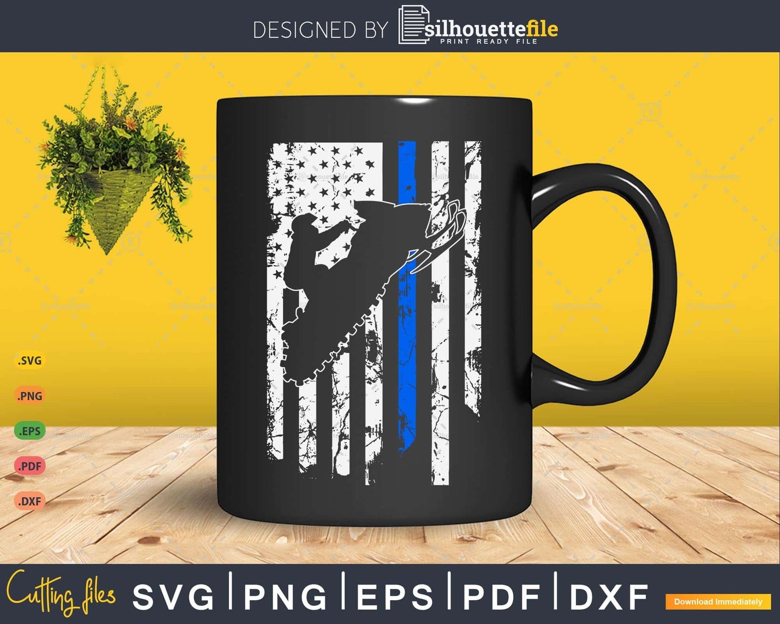 American Flag Snowmobile Svg Png Cut File | Silhouettefile