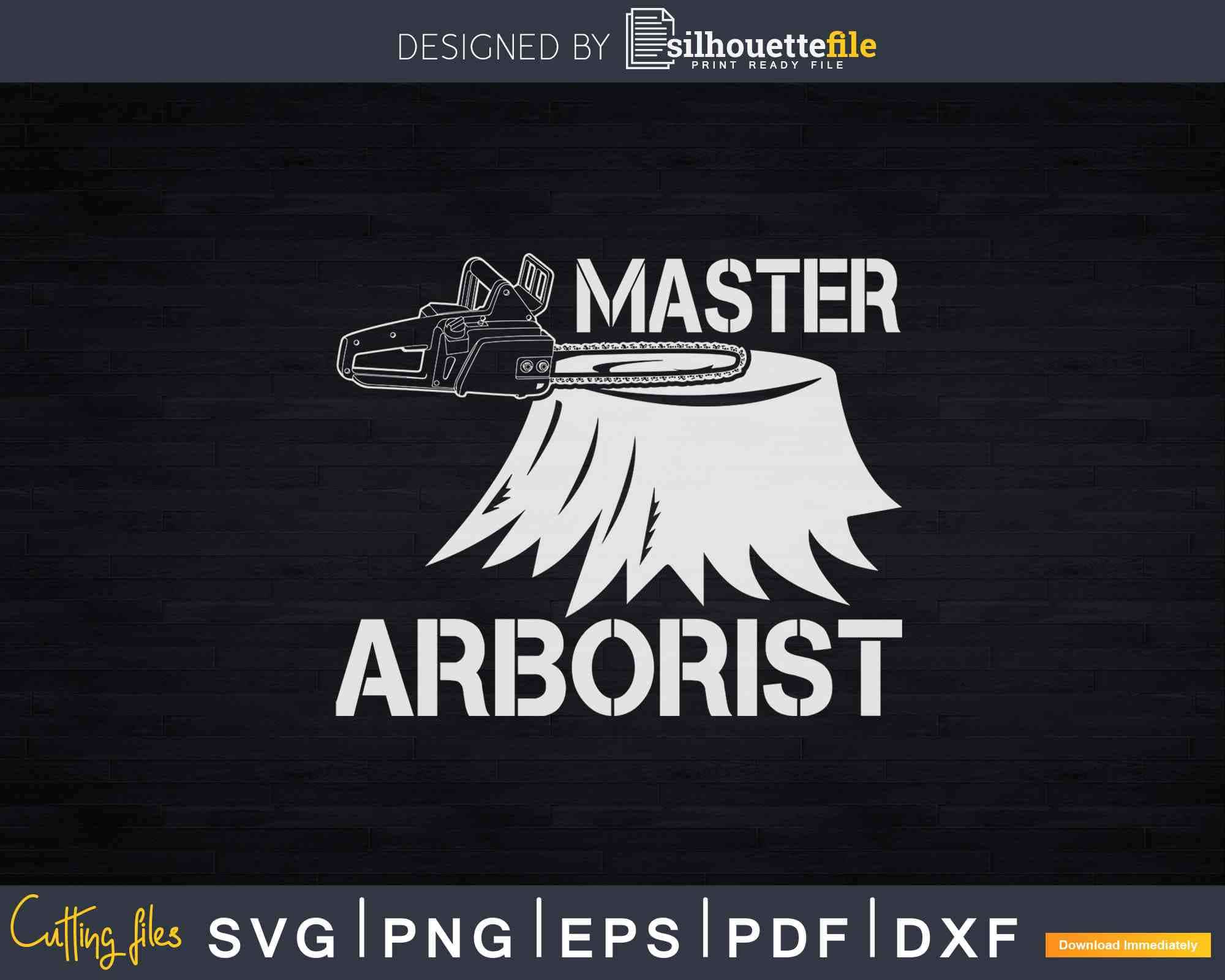 Arborist Tools Tree Surgeon Master Expert Pro Svg T-Shirt | Silhouettefile