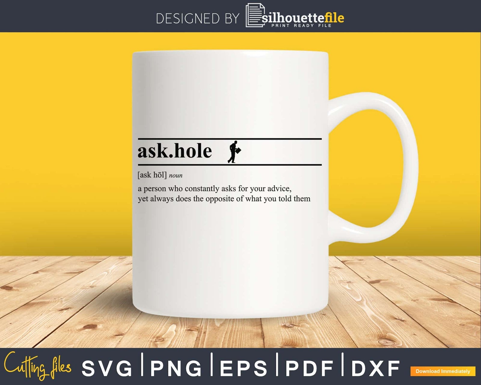 Askhole definition svg cricut cuttable printready file by ...
