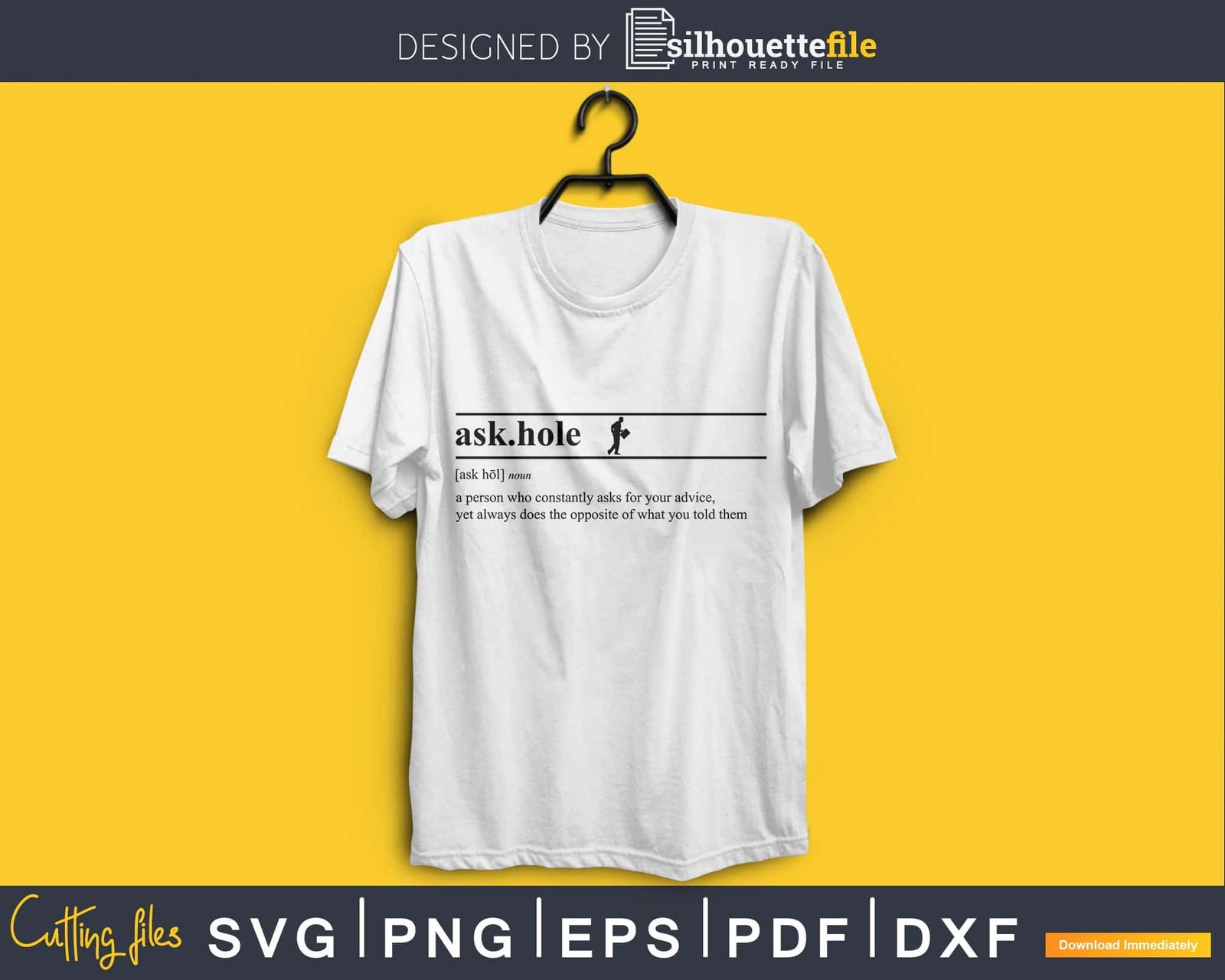 Askhole definition svg cricut cuttable printready file by ...