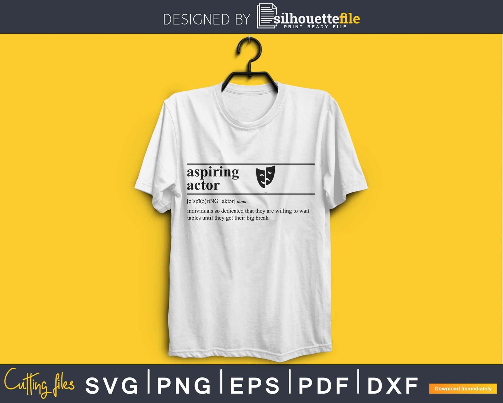 Aspiring Actor definition svg cricut printable file by SilhouetteFile ...