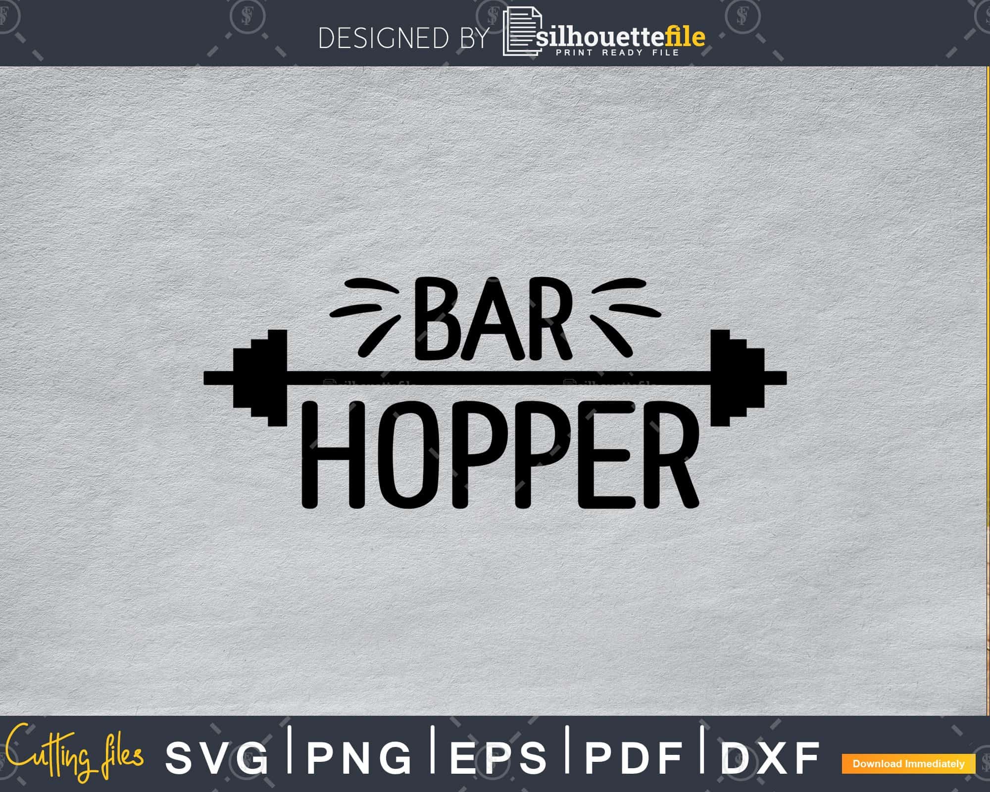 Bar Hopper svg design cricut printable instant download cut files ...