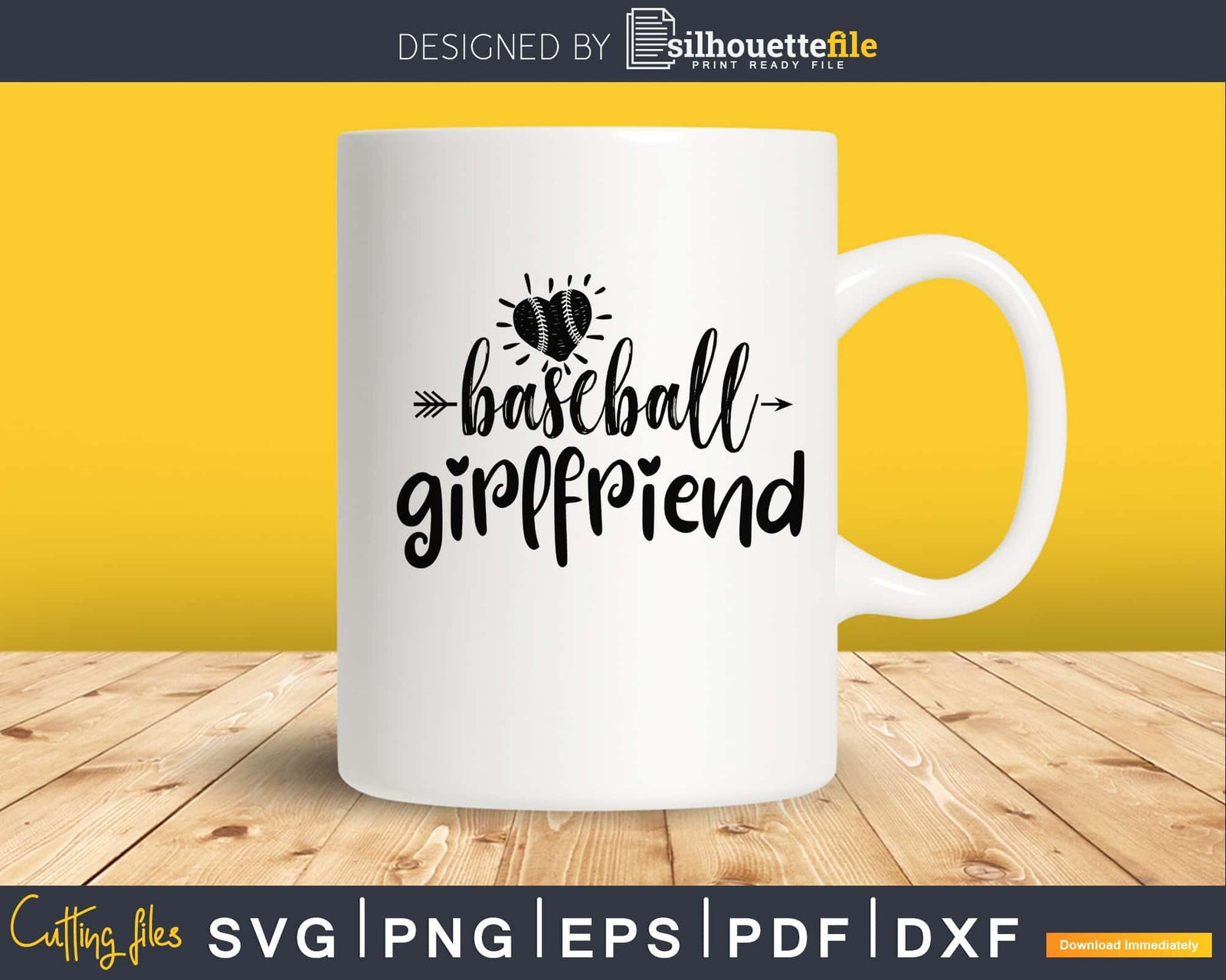 Baseball girlfriend svg png dxf eps pdf cutting digital | Silhouettefile