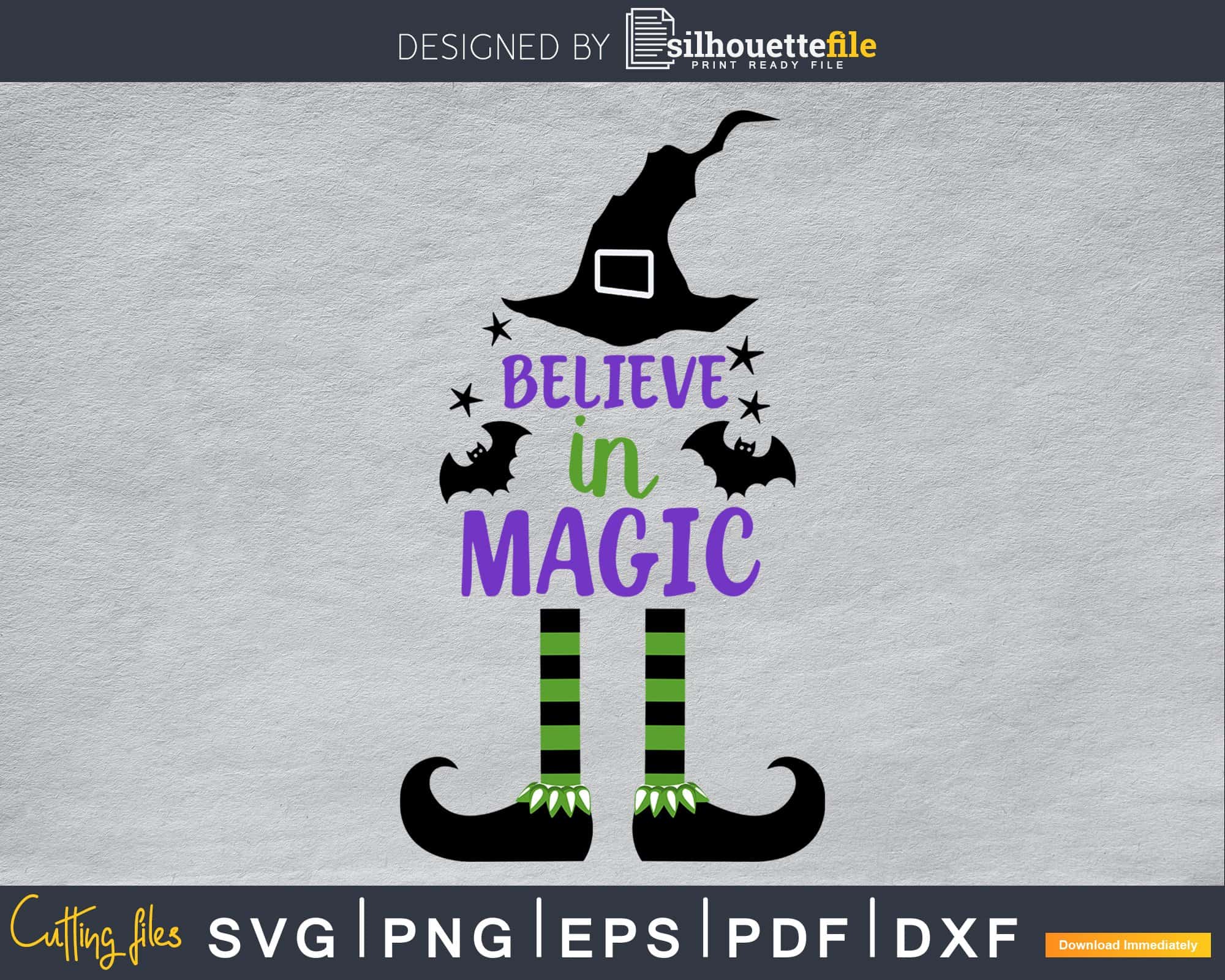 Believe in magic Halloween cricut svg craft cut files | SilhouetteFile