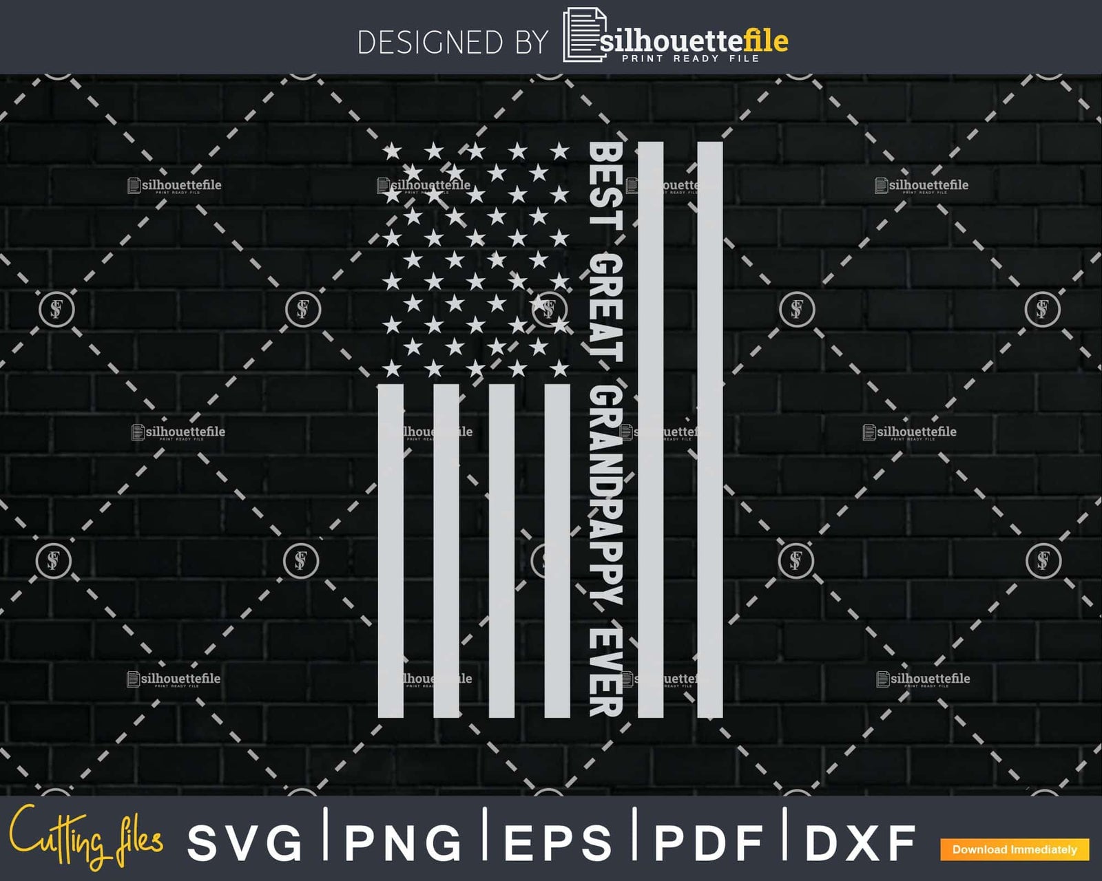 Best Great Grandpappy Ever American Flag Shirt Svg Files For ...