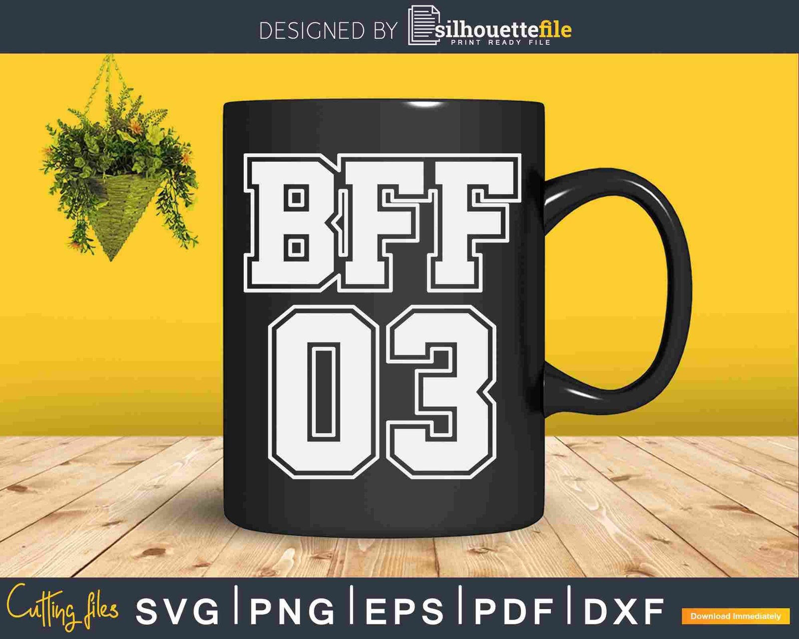 BFF 03 Bestie Sisters Girls Friendship Svg Cut Files | Silhouettefile