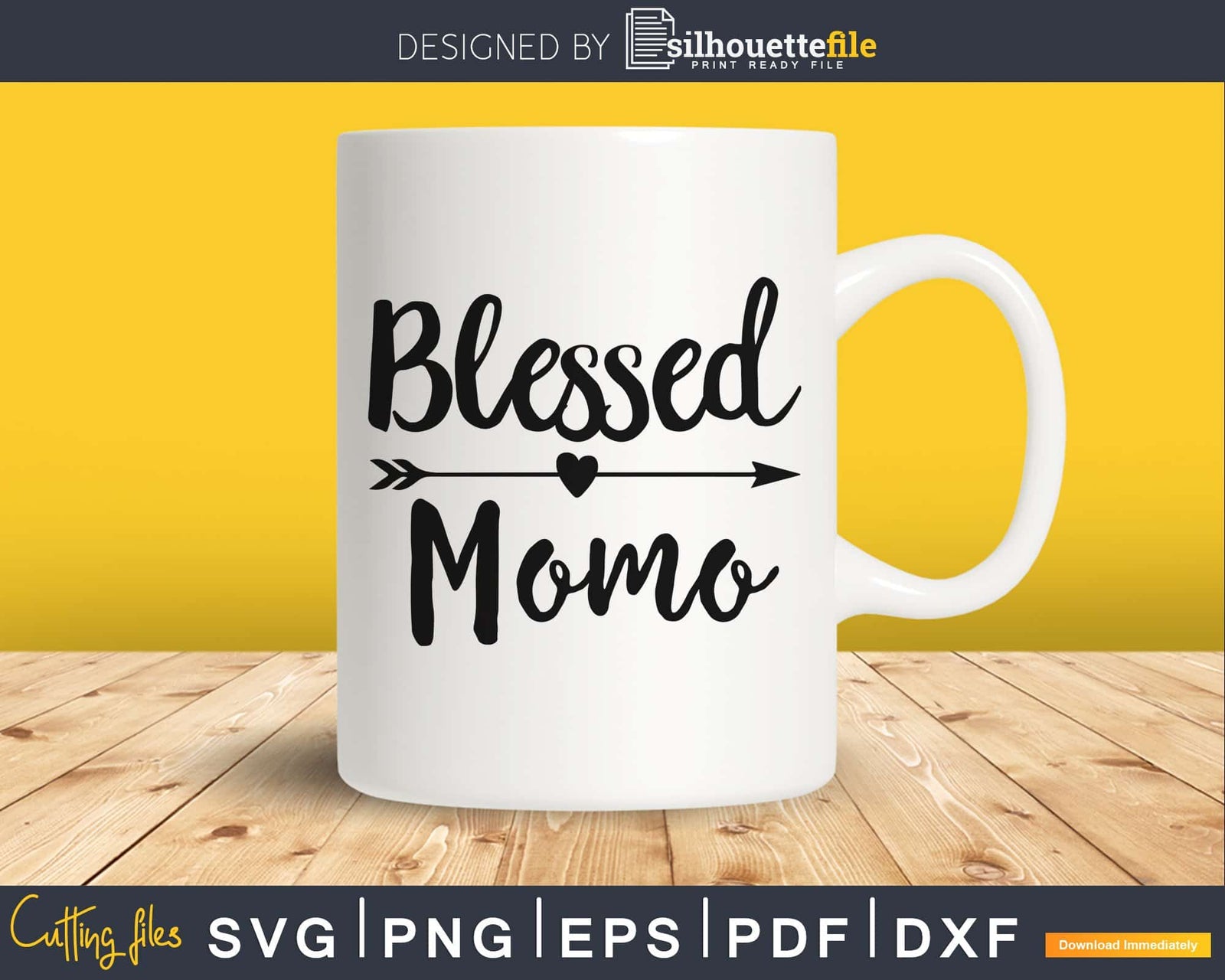 Blessed Momo SVG cutting silhouette file | Silhouettefile