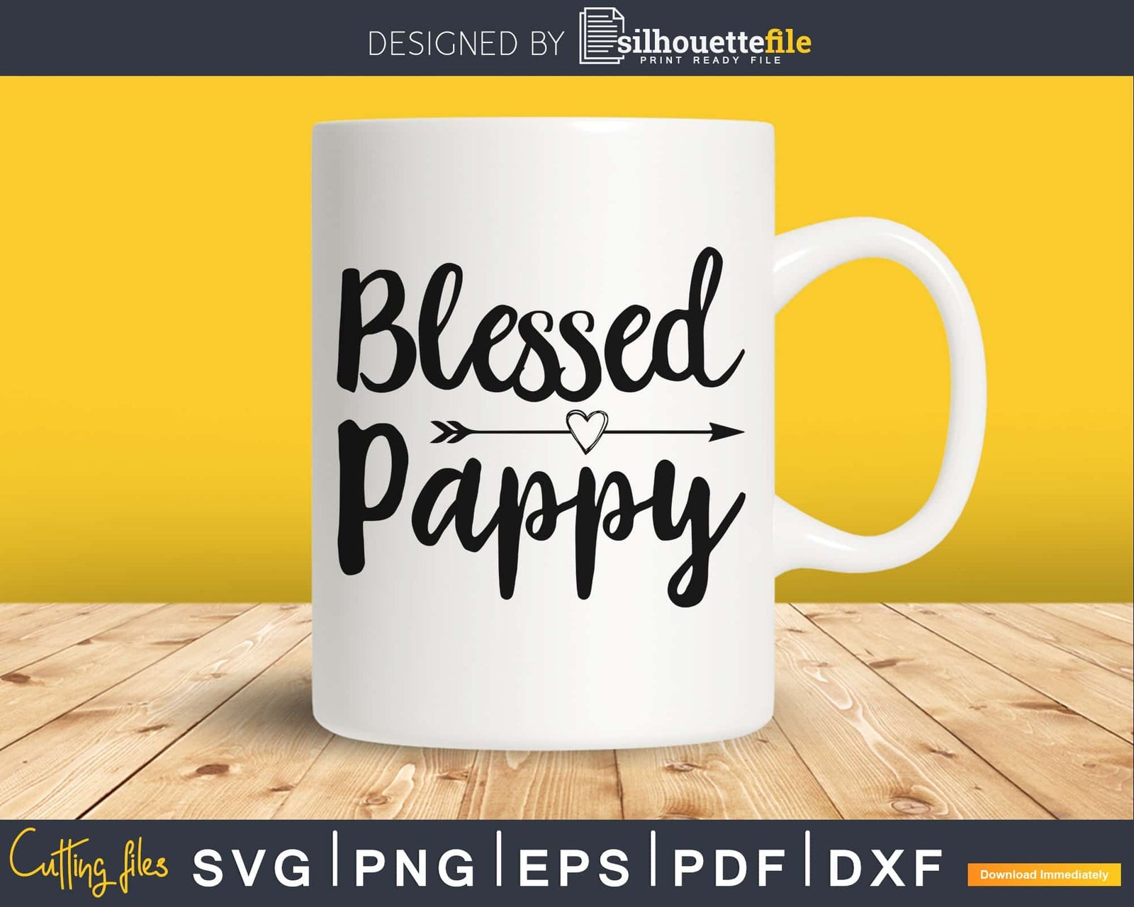 Blessed Pappy SVG cricut print-ready file | Silhouettefile