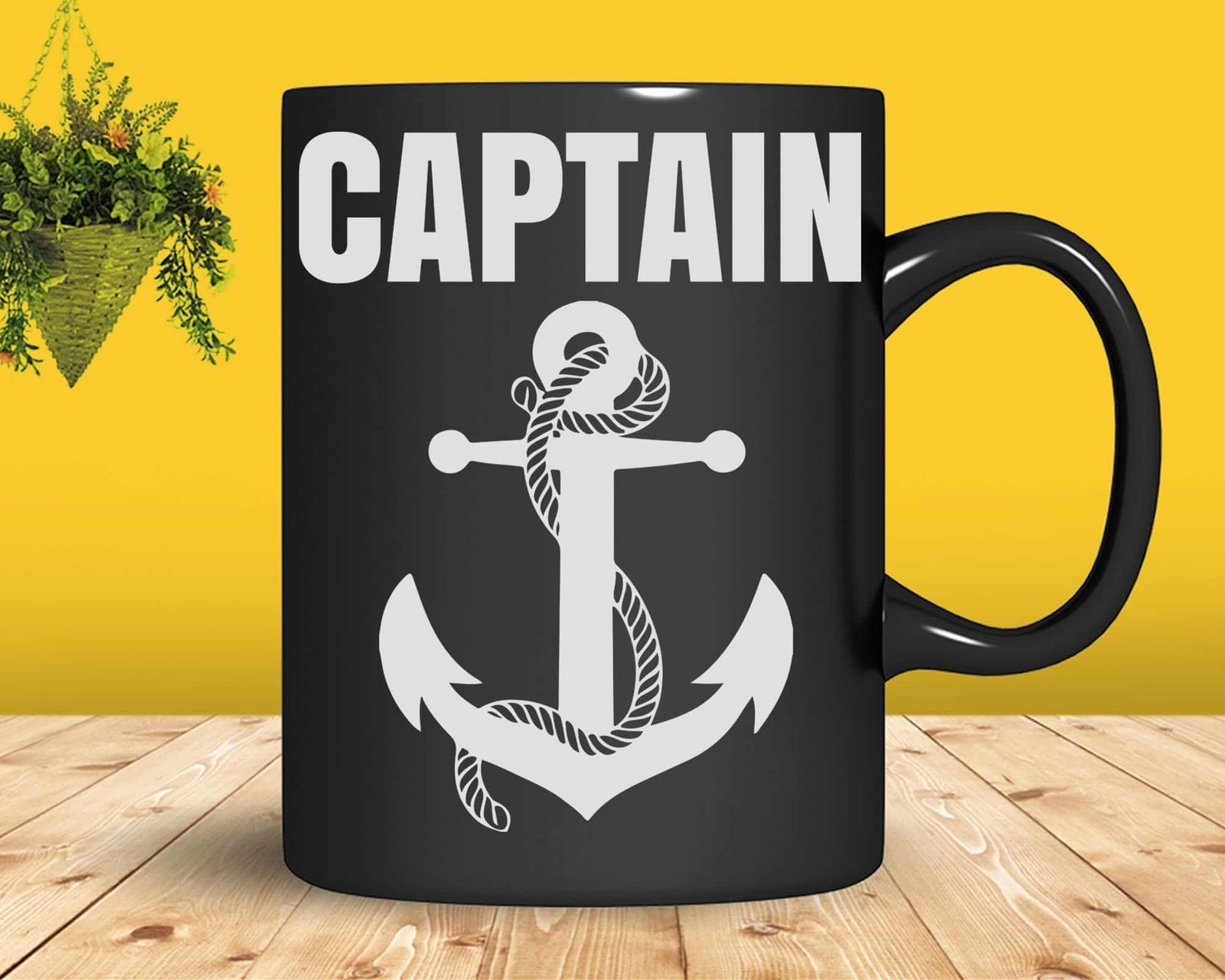 Boat Captain With Anchor Svg Png Digital Cutting Files | Silhouettefile