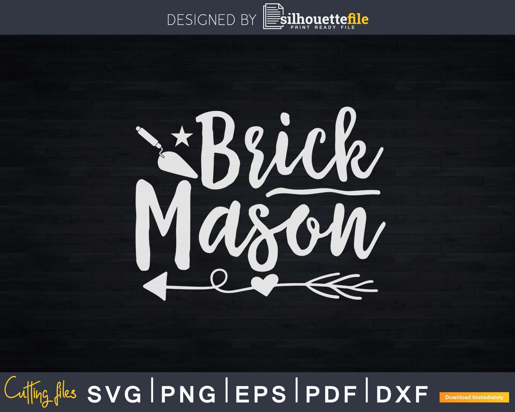 Brick Mason Brickwork Layer Svg T-shirt Designs | Silhouettefile