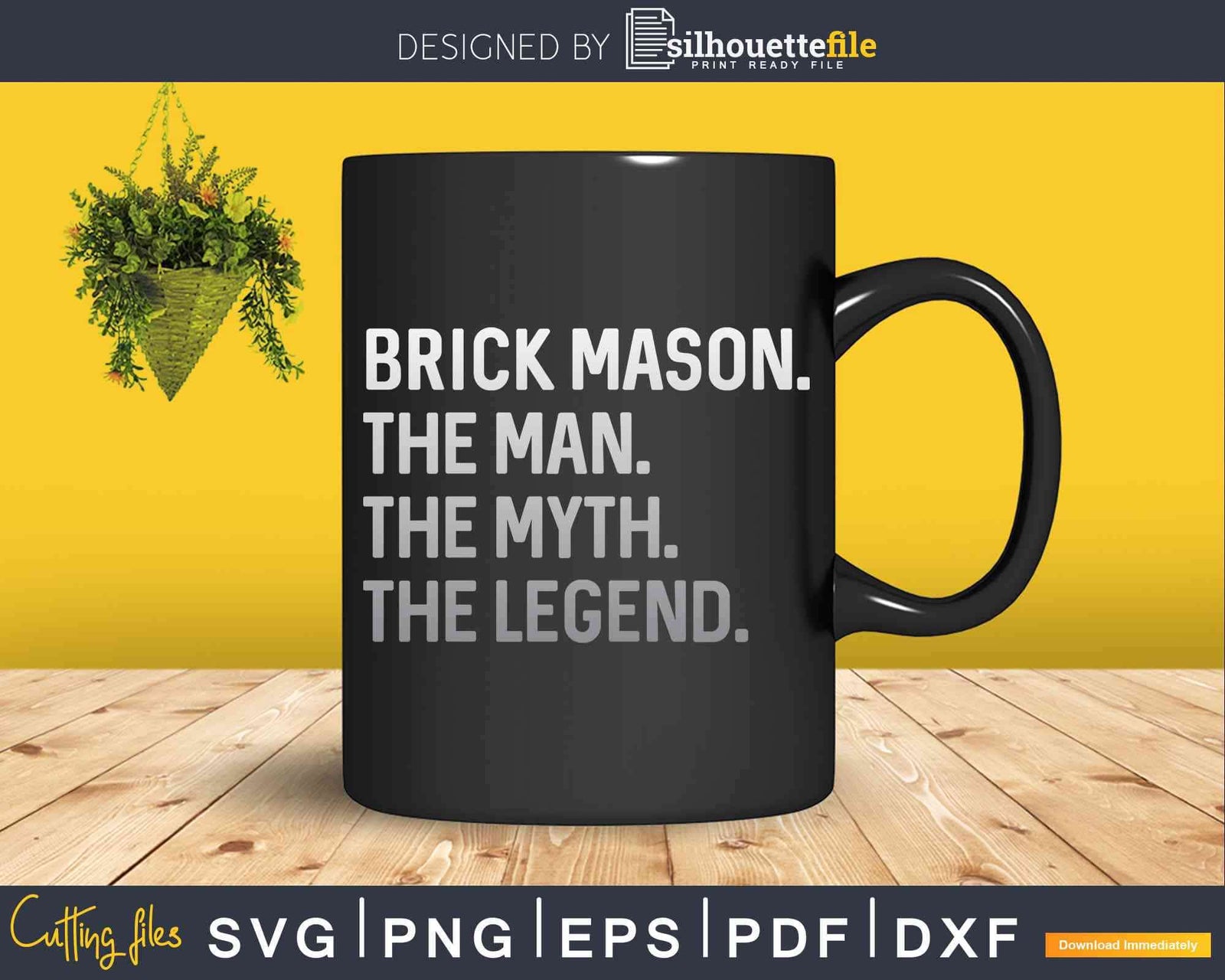 Brick Mason Layer The Man Myth Legend Svg Dxf Cricut Cut | Silhouettefile