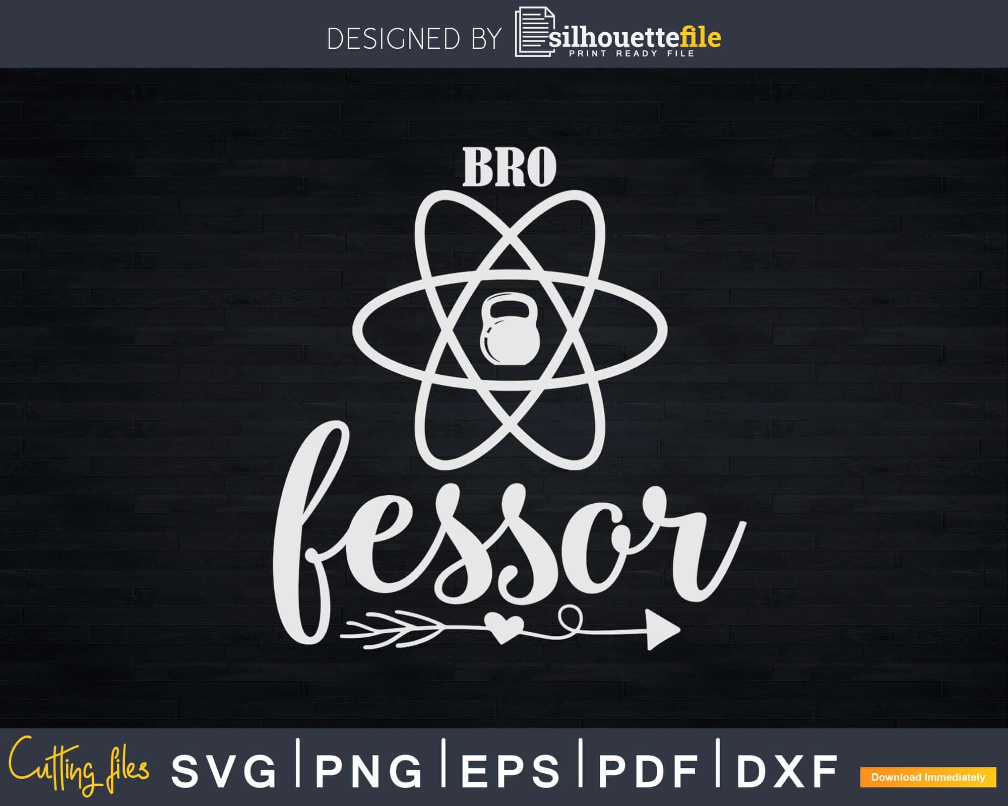 BroFessor Kettlebell Cross Training Bodybuilding Svg Dxf Cut ...