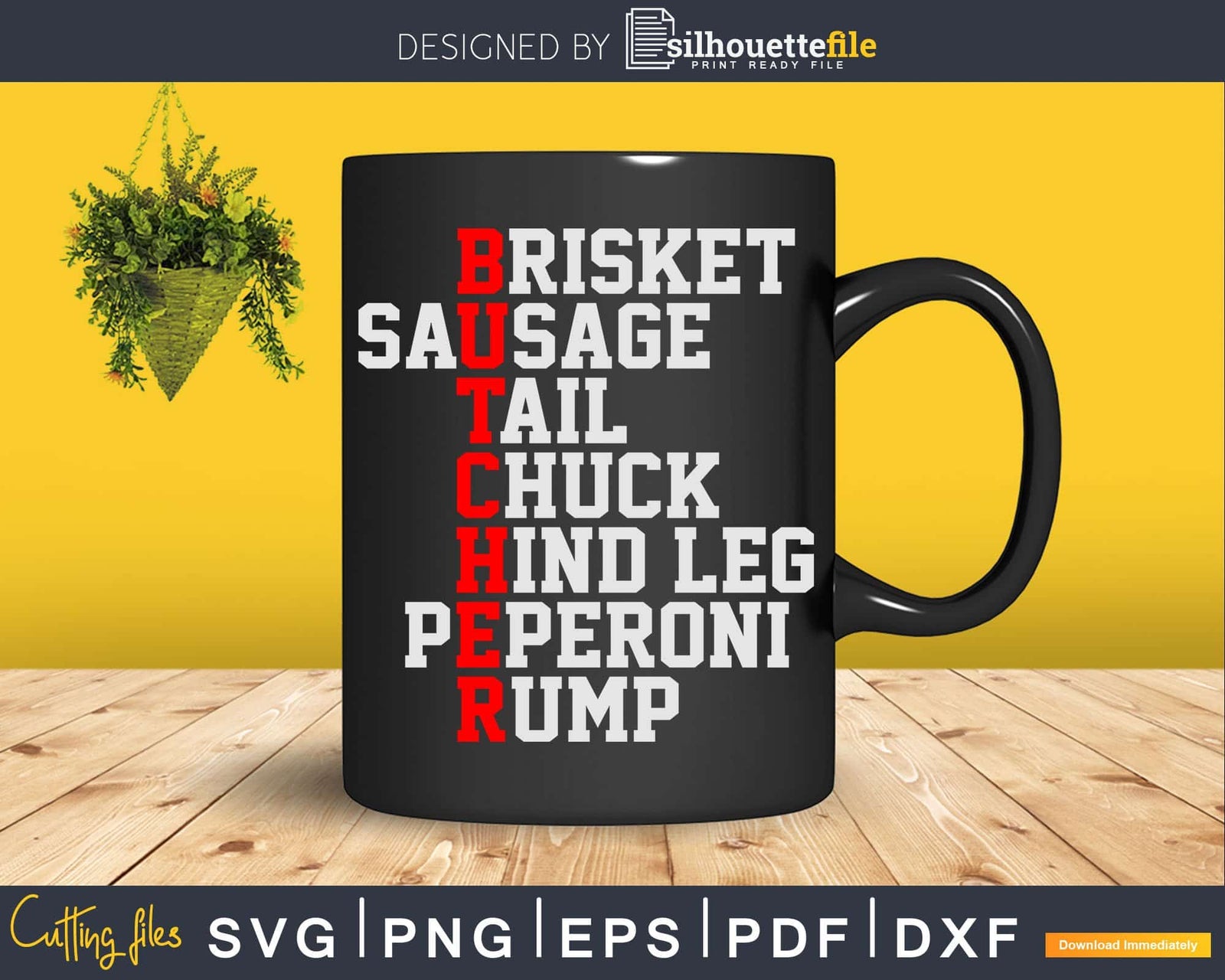 Butcher Knife Pork Cattle Cow Butchers Slaughter Svg Dxf Files ...