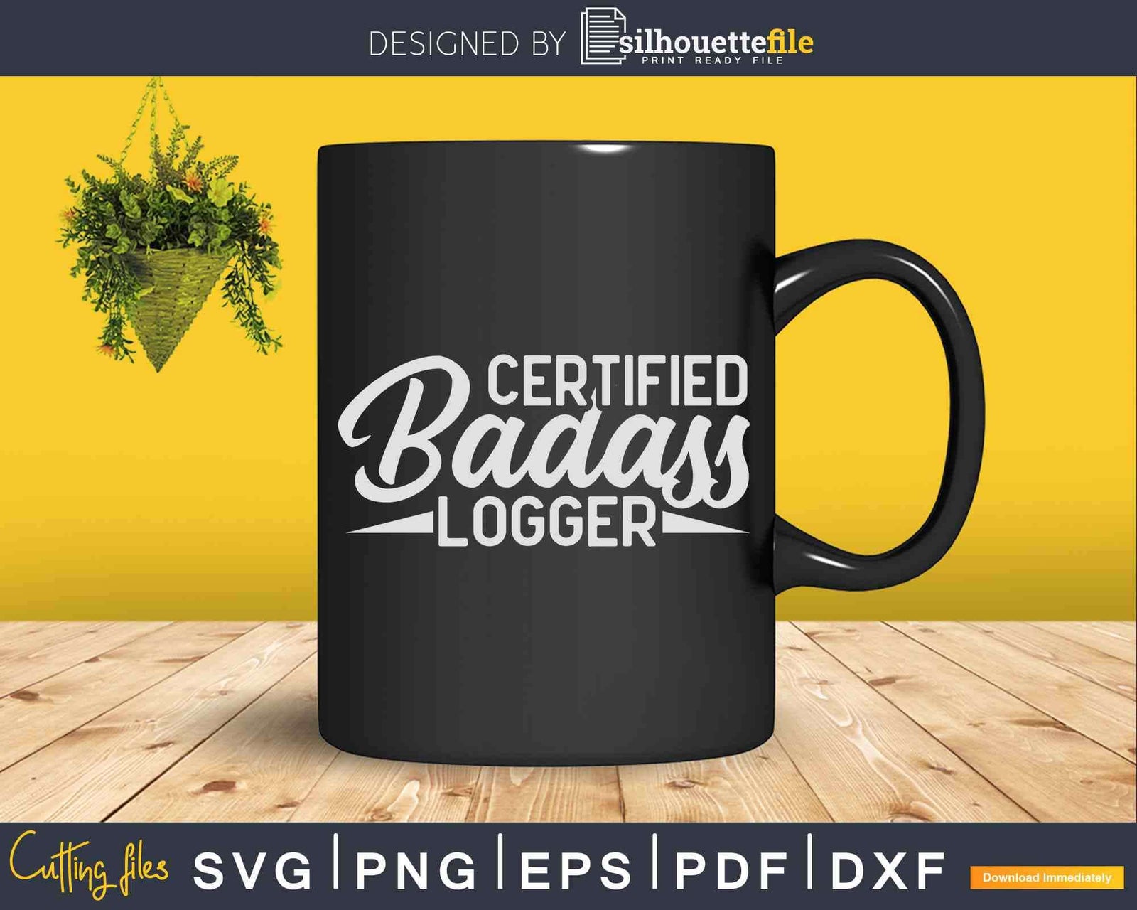 Certified Badass Logger Lumberjack Forestry Svg T-Shirt Design ...
