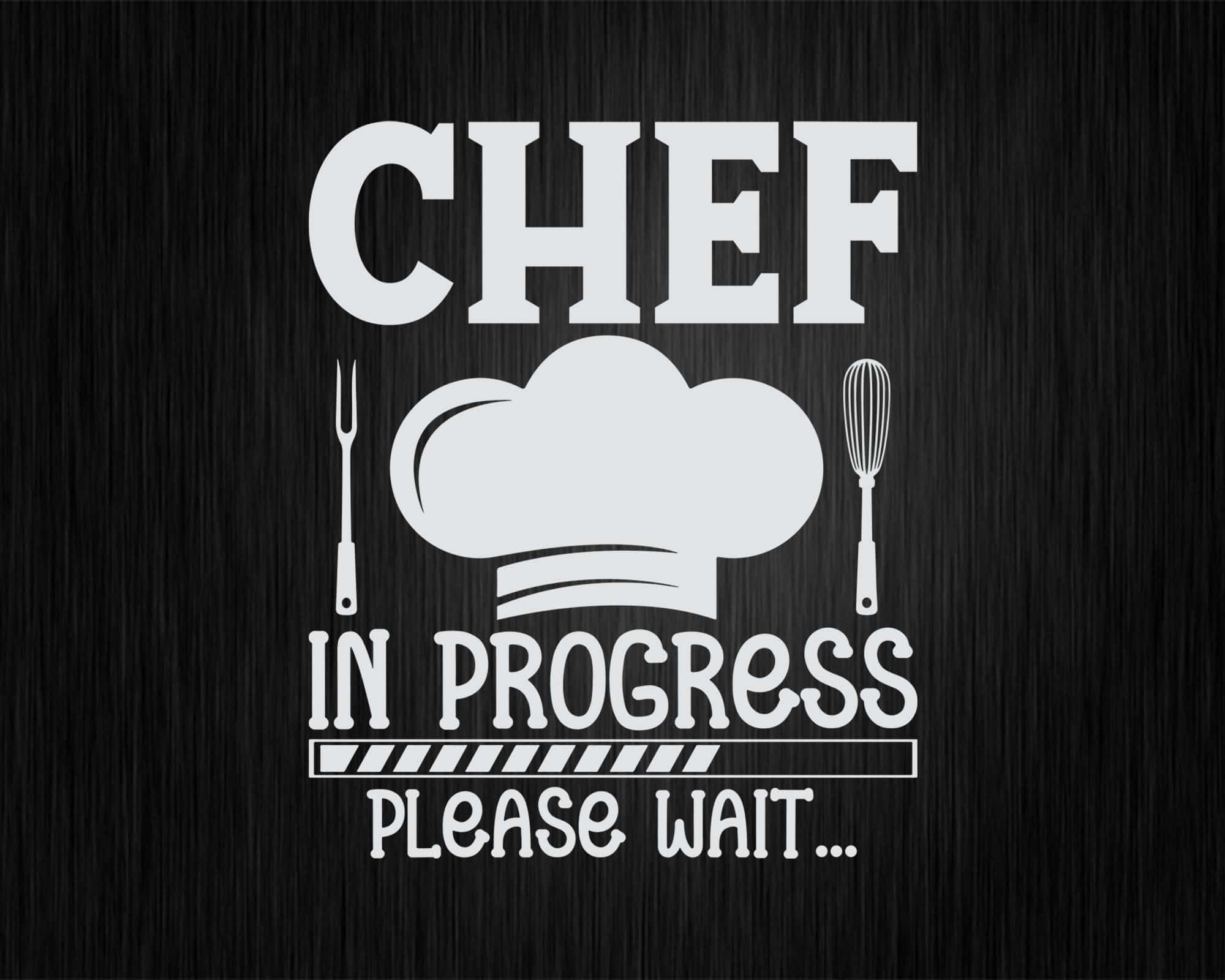 Chef In Progress Cook Sous Chef Svg Png Cricut Files | Silhouettefile
