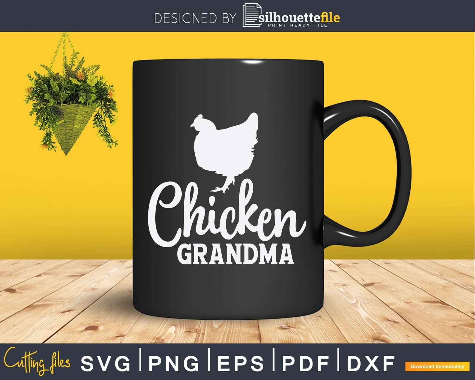 Chicken Grandma Funny Country Farm Animal Svg Png Cutting | Silhouettefile