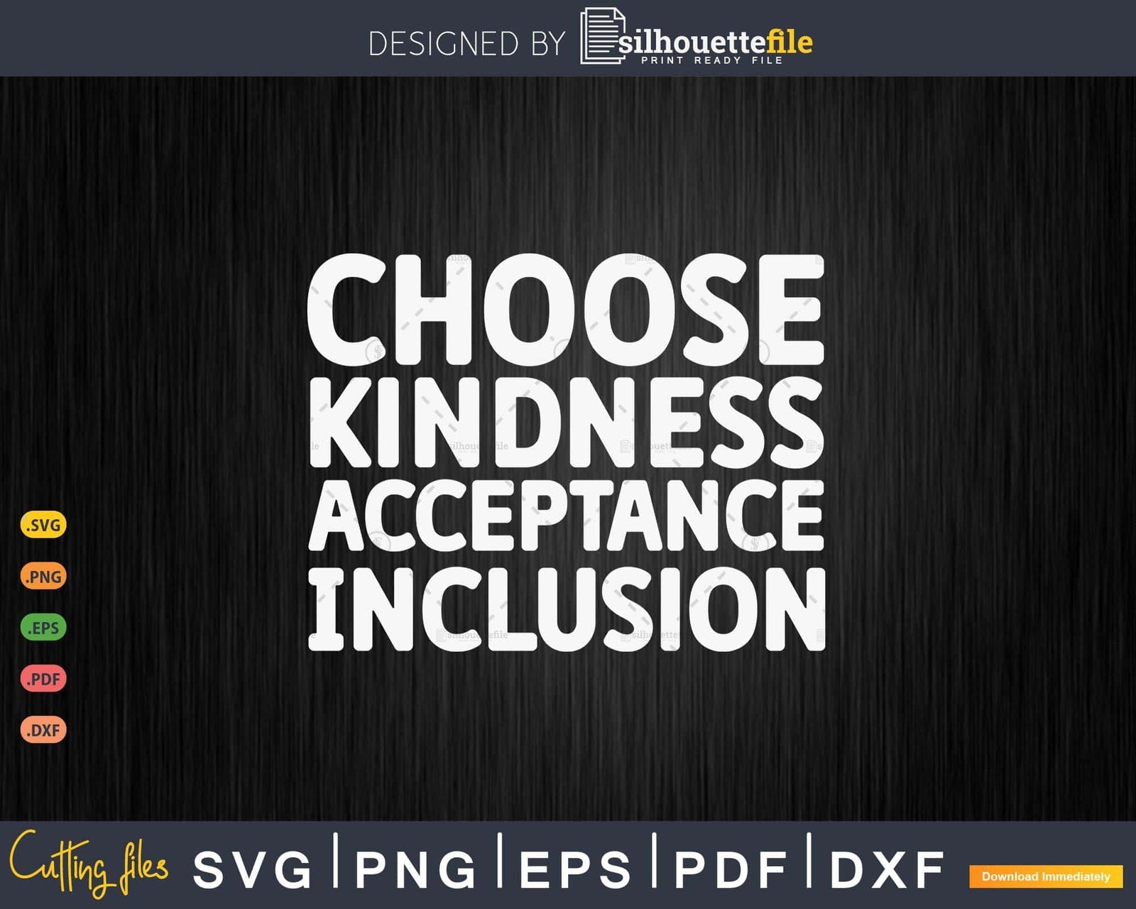 Choose Kindness Acceptation Inclusion! Orange Unity Day 2022 Svg File ...