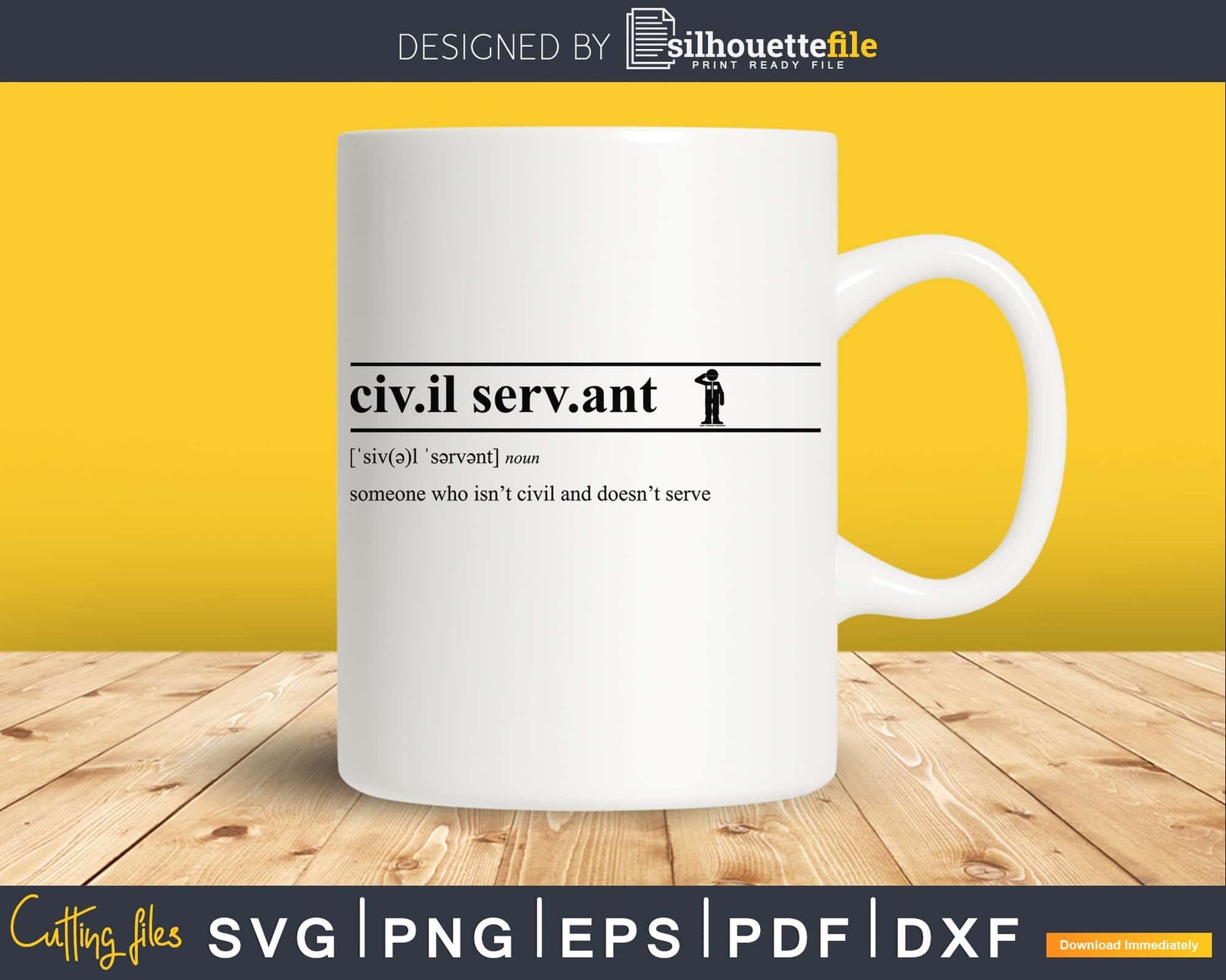 Civil Servant definition svg printable file | Silhouettefile