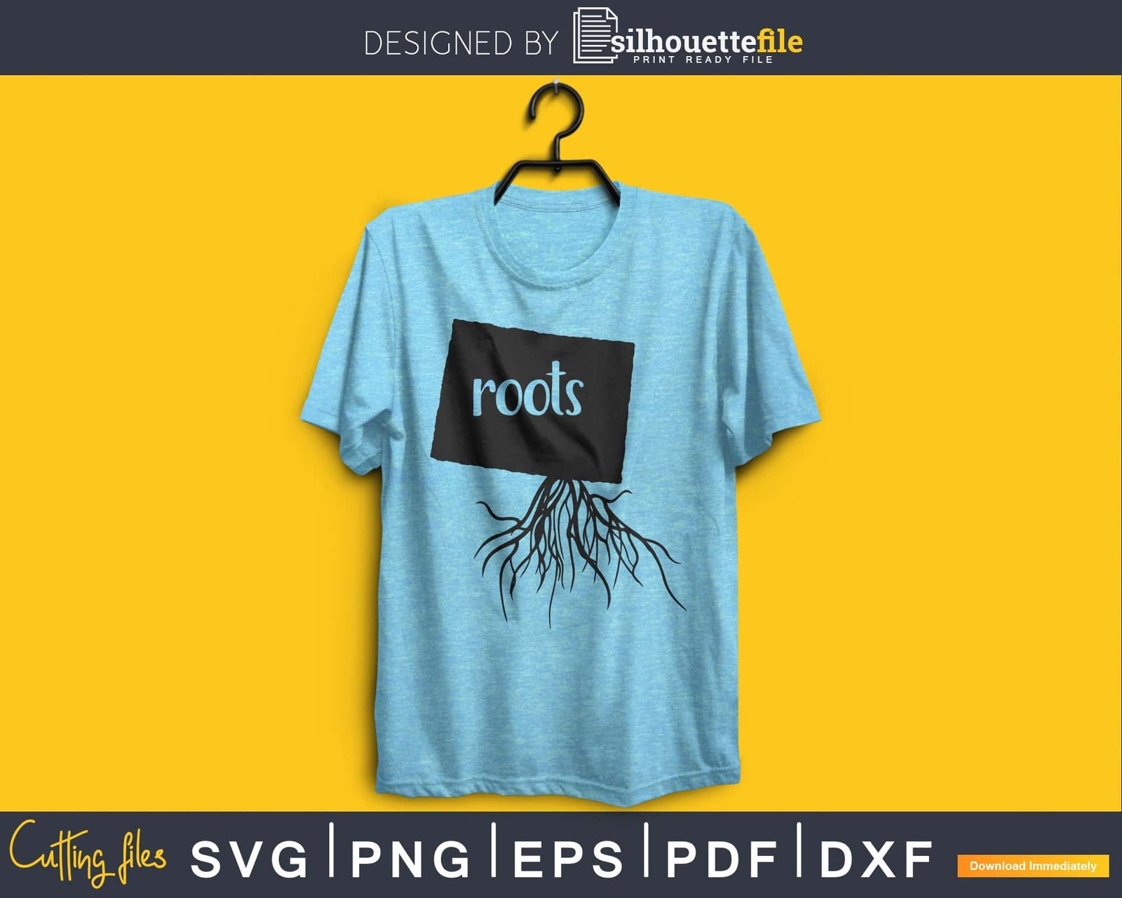 Colorado CO Roots Home Native Map SVG PNG silhouette cut | SilhouetteFile