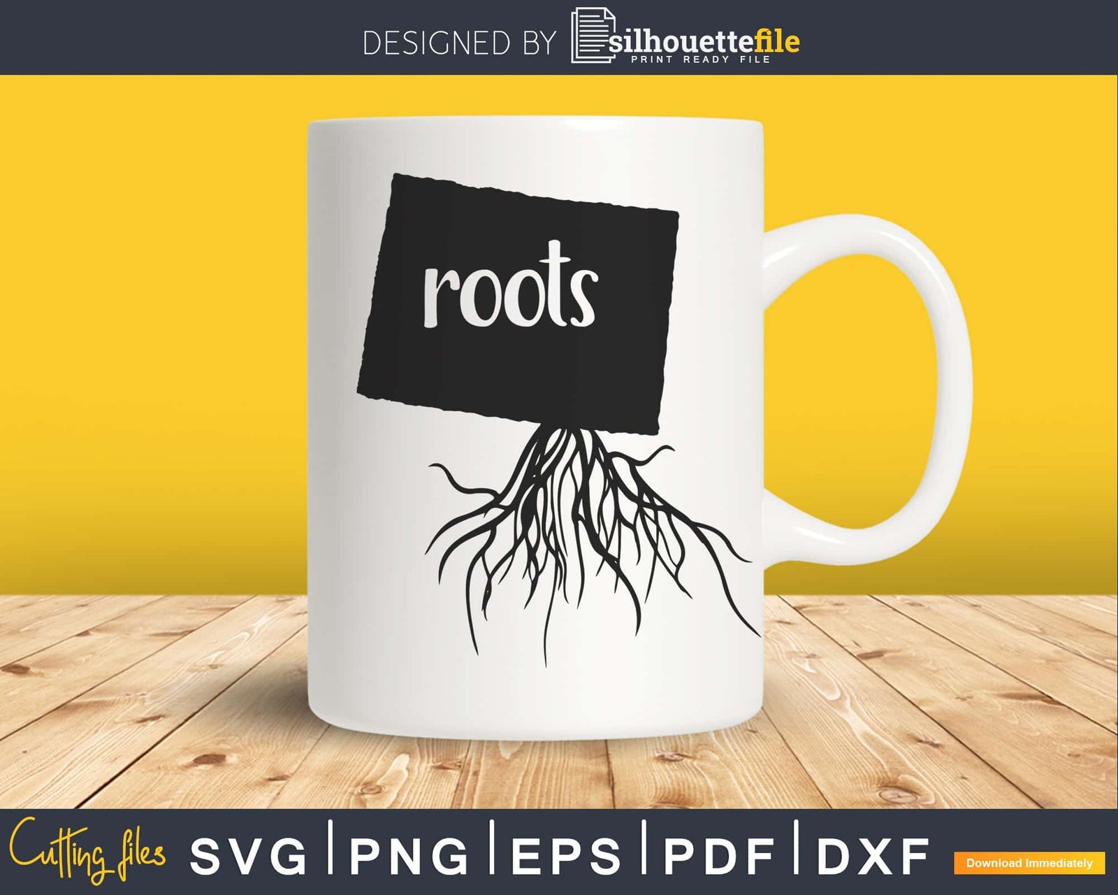 Colorado CO Roots Home Native Map SVG PNG silhouette cut | SilhouetteFile