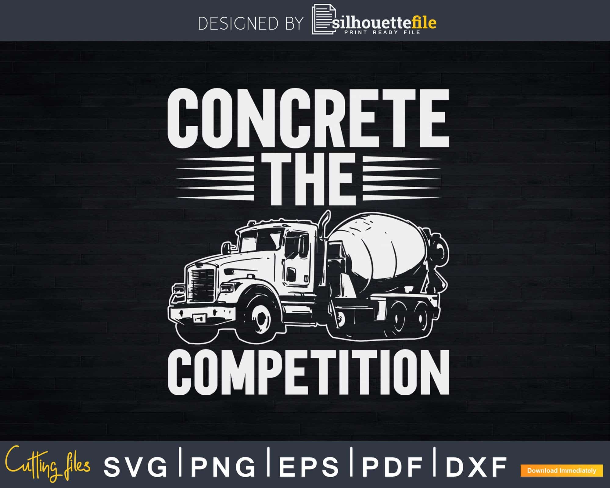 Concrete The Competition Svg Printable Cut Files | Silhouettefile
