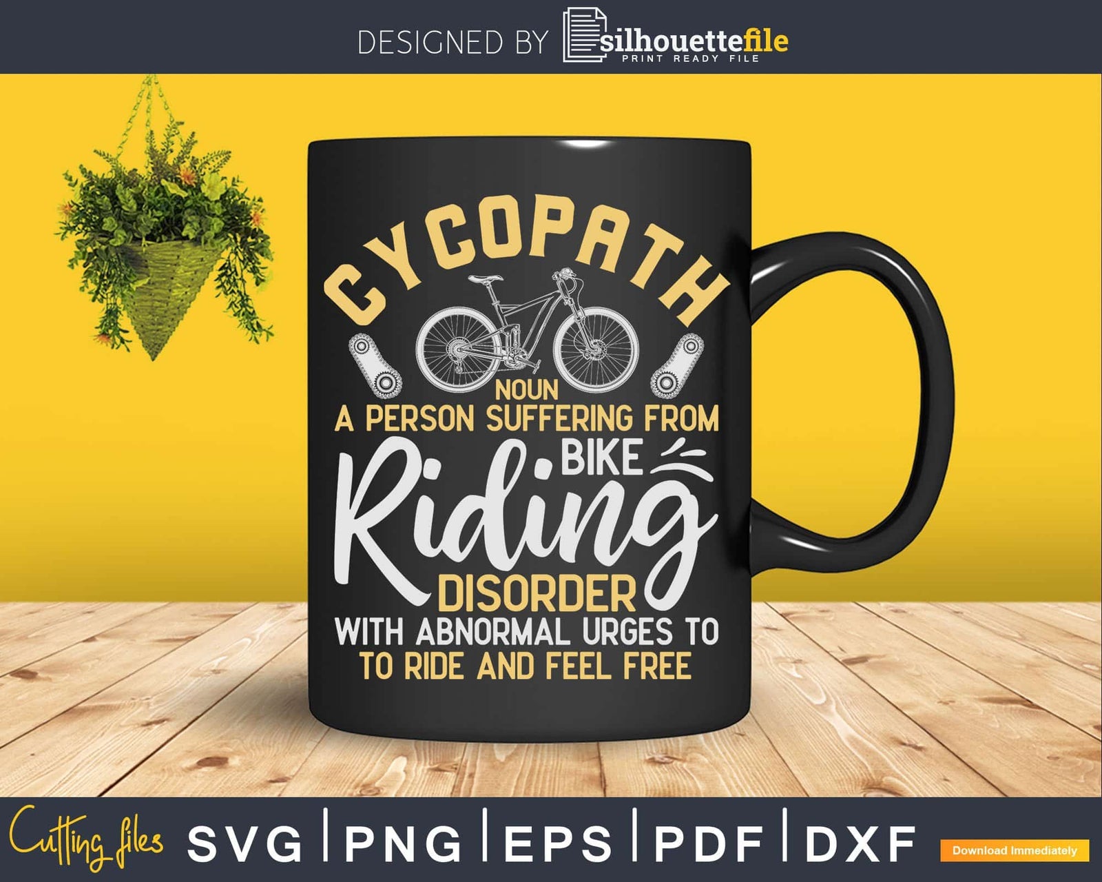 Cycopath Mountain Biking Vintage Bicycle Svg Dxf Cut Files | Silhouettefile