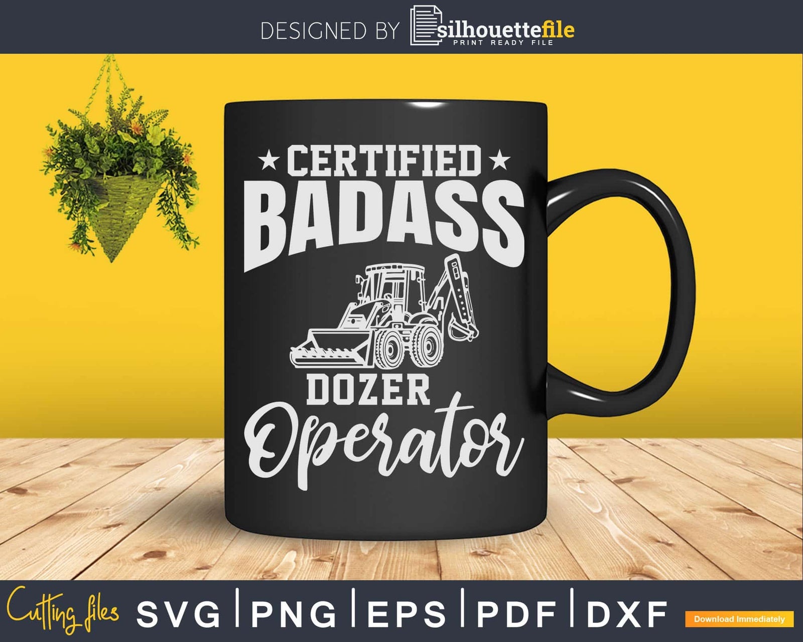 Dozer Operator Excavator Operator Svg Dxf Cutting Files | SilhouetteFile