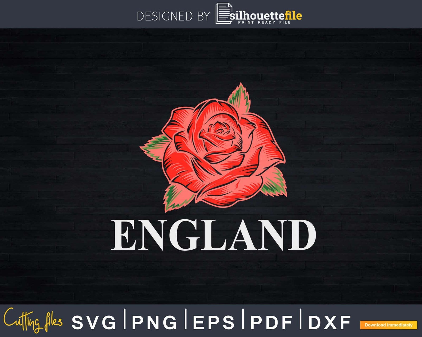 England Rugby Football English Rugby Svg Cricut Cut Files | Silhouettefile