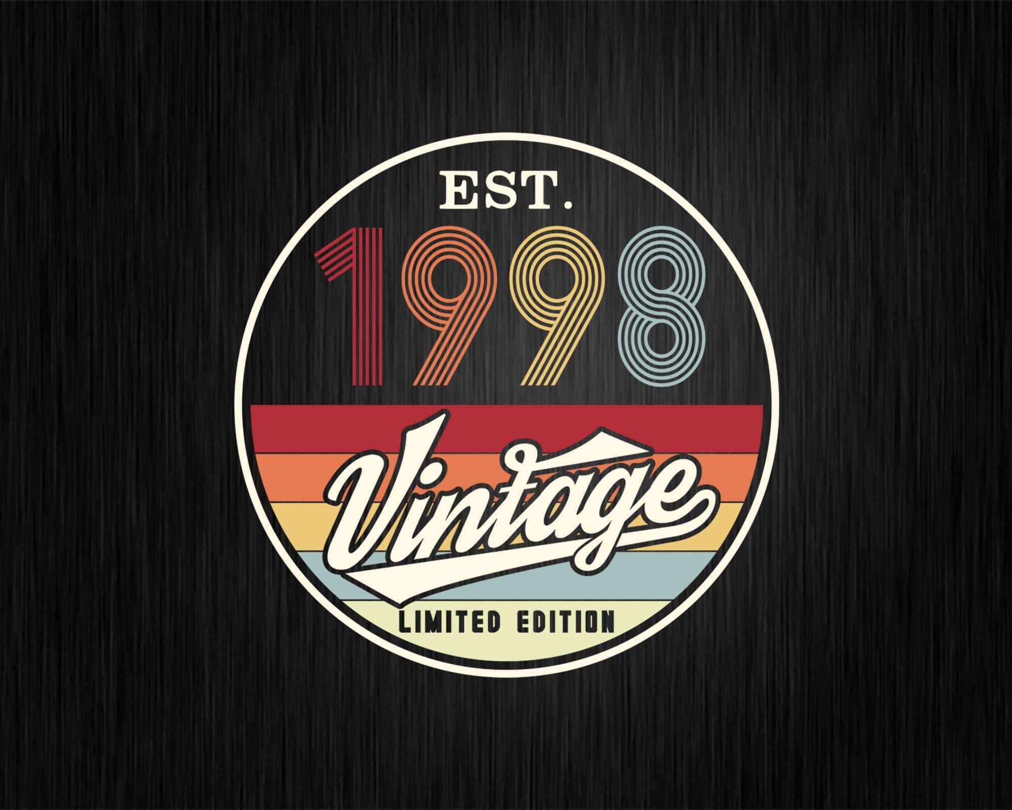Est. 1998 Vintage Limited Edition 24th Birthday Sublimation Svg ...