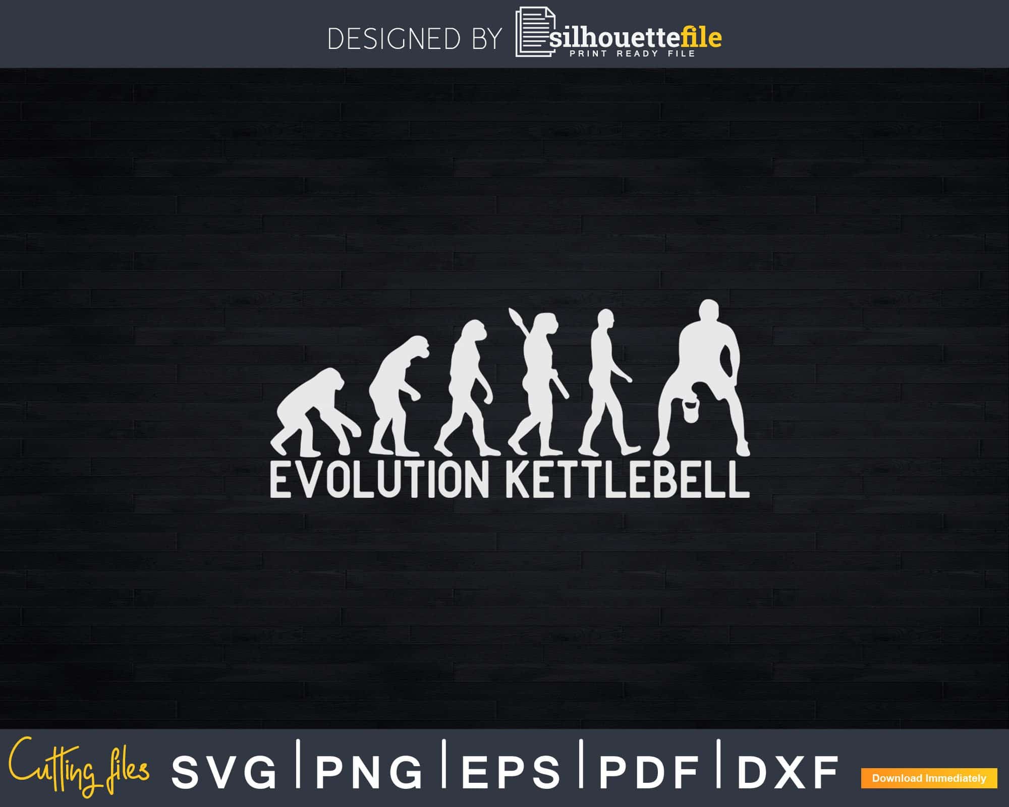 Evolution Kettlebell Svg Instant Download Cut Files | SilhouetteFile