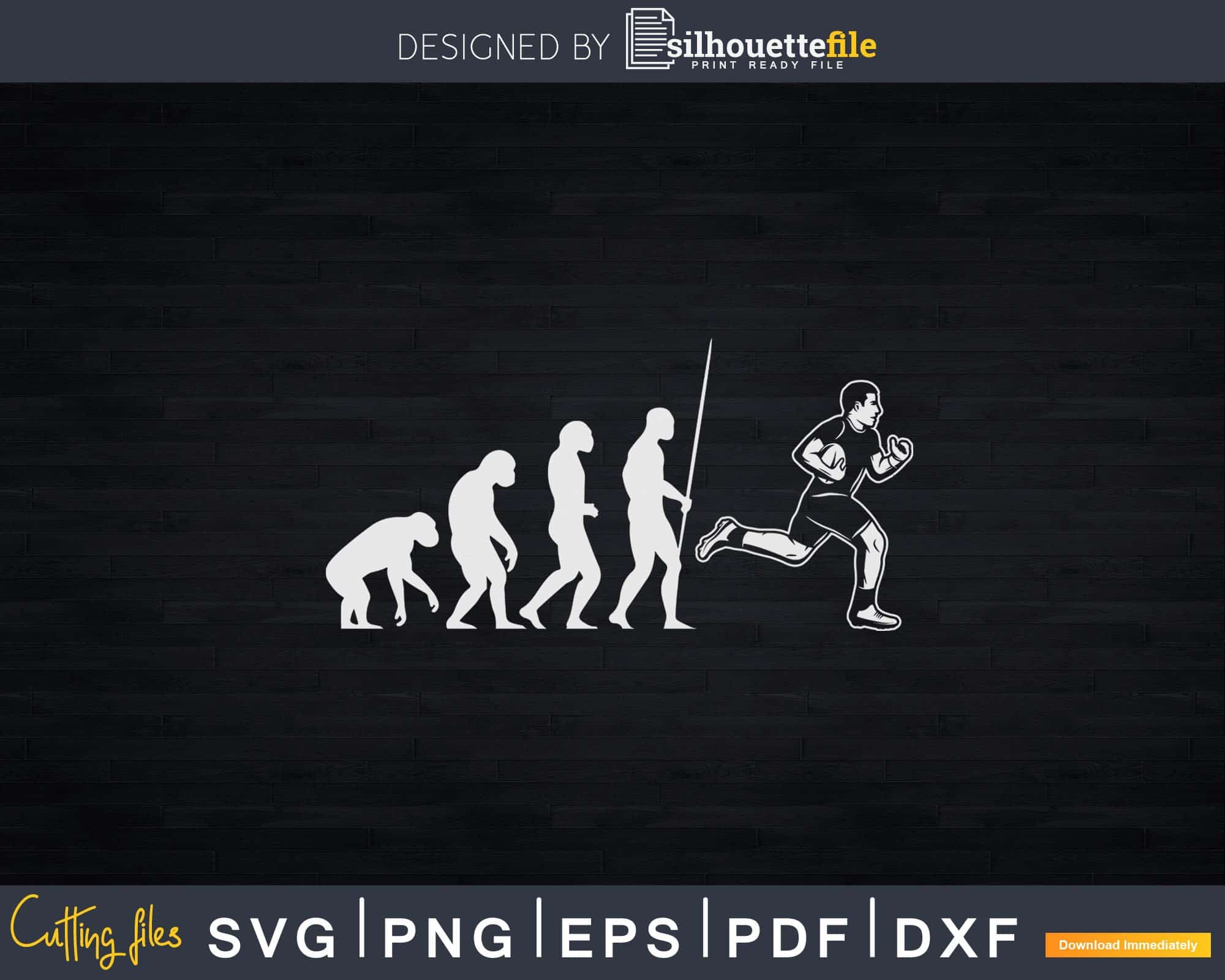 Evolution Of Rugby Svg Dxf Cricut Cut Files | SilhouetteFile