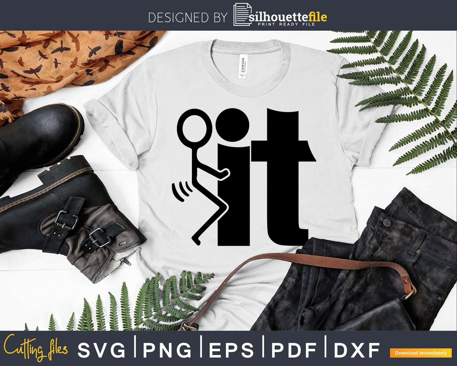 F It Instant Download SVG PNG EPS dxf digital download cut files ...