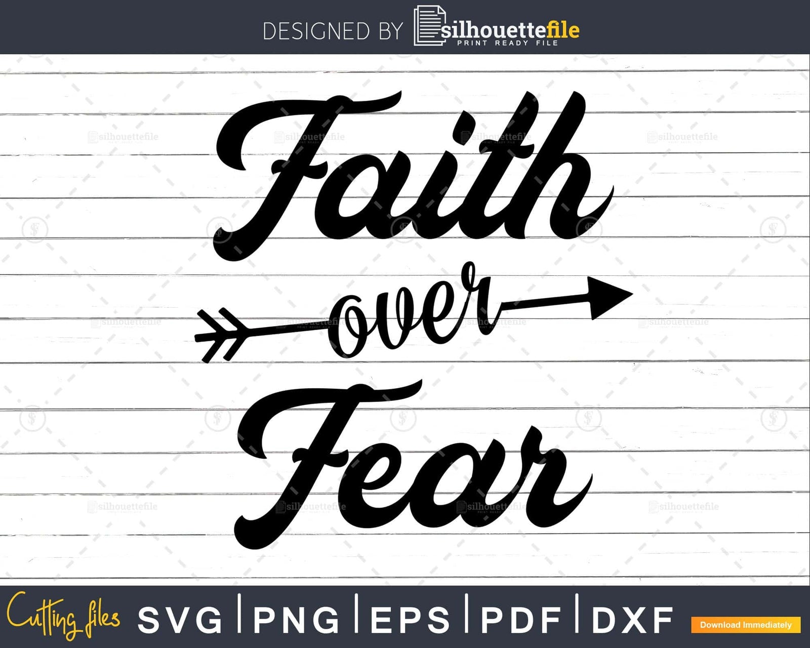 Faith over fear arrow Design Vector Svg Cut Digital Download Files ...
