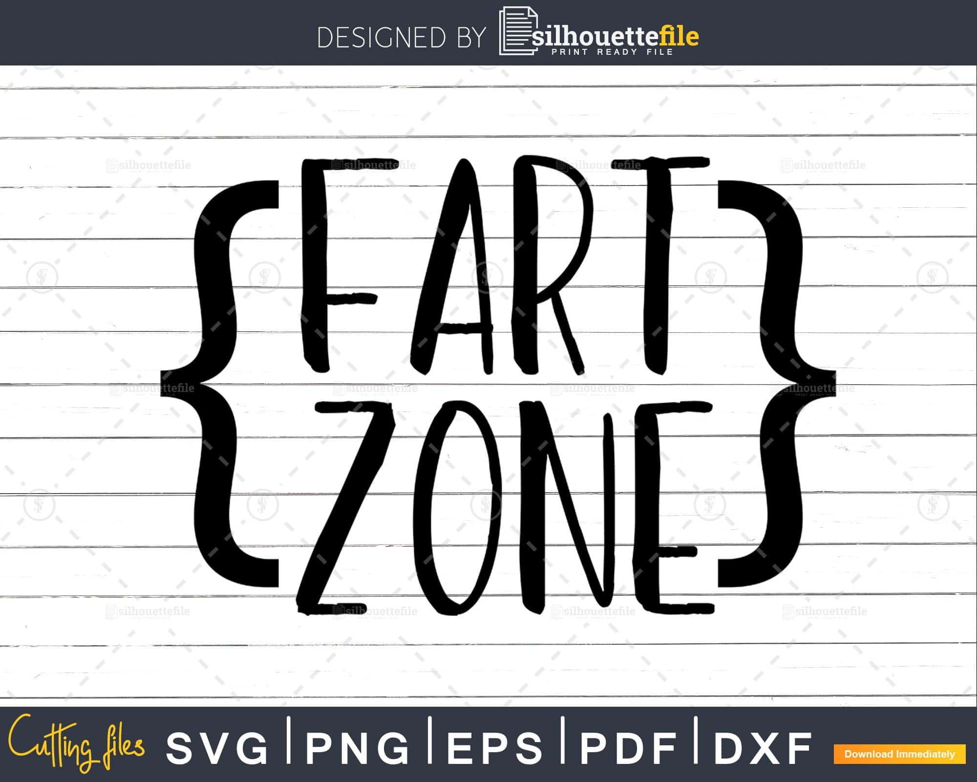 Fart Zone Bathroom Quote Svg Funny Cricut Files | SilhouetteFile