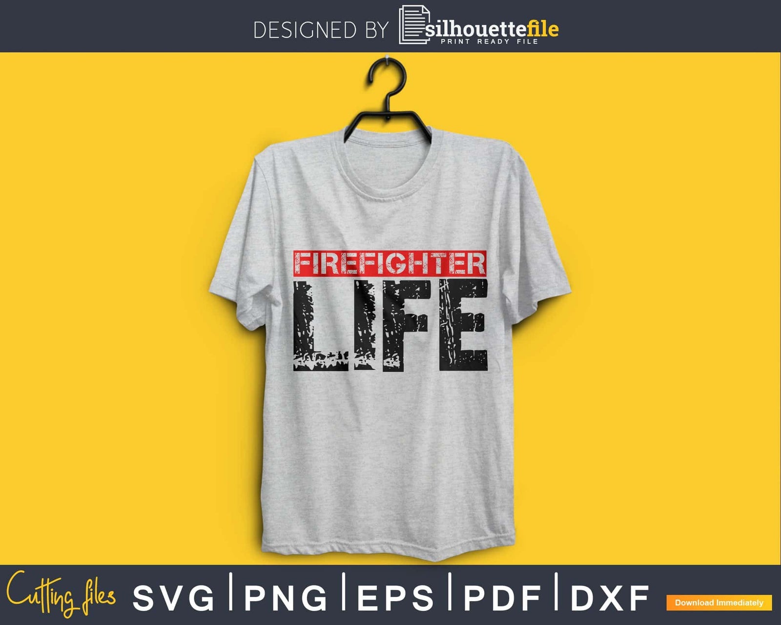 Firefighter Life svg cricut Cutting cut digital Instant | SilhouetteFile