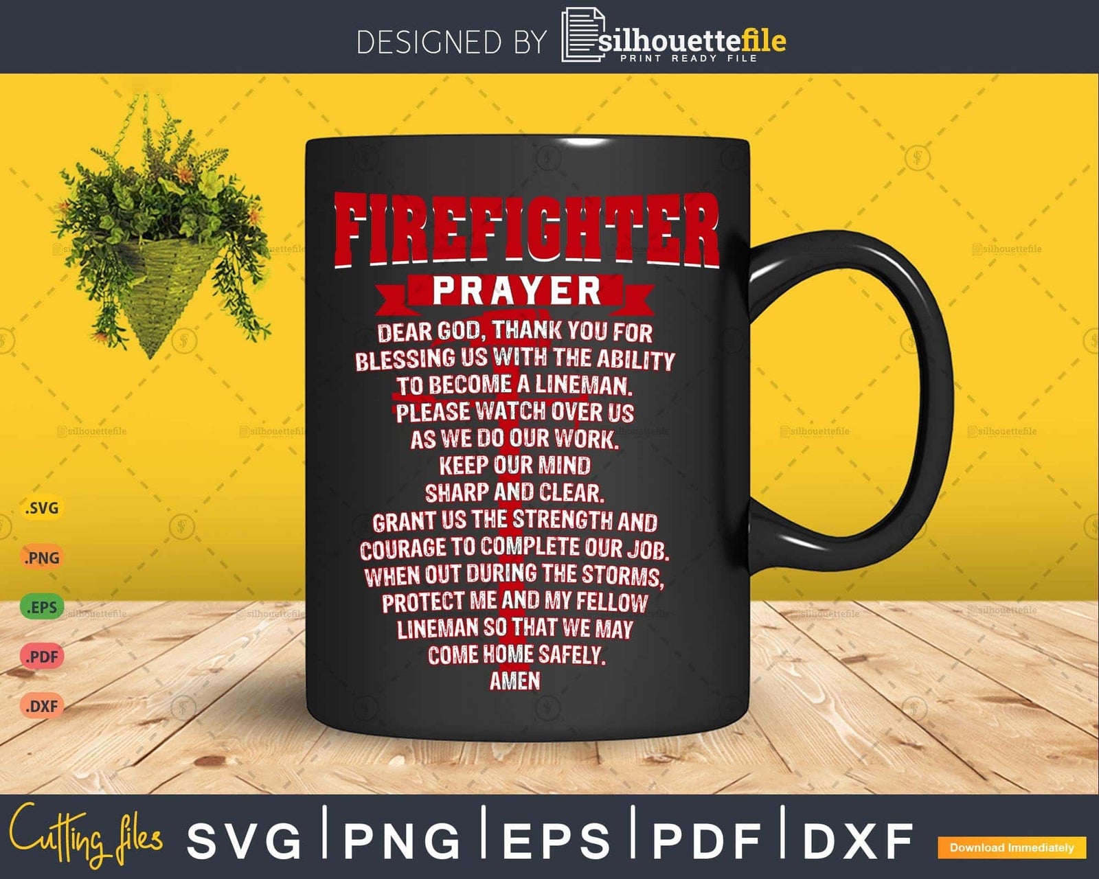 Firefighter's Prayer Christianity Quotes Sign Svg Png Cricut Files ...